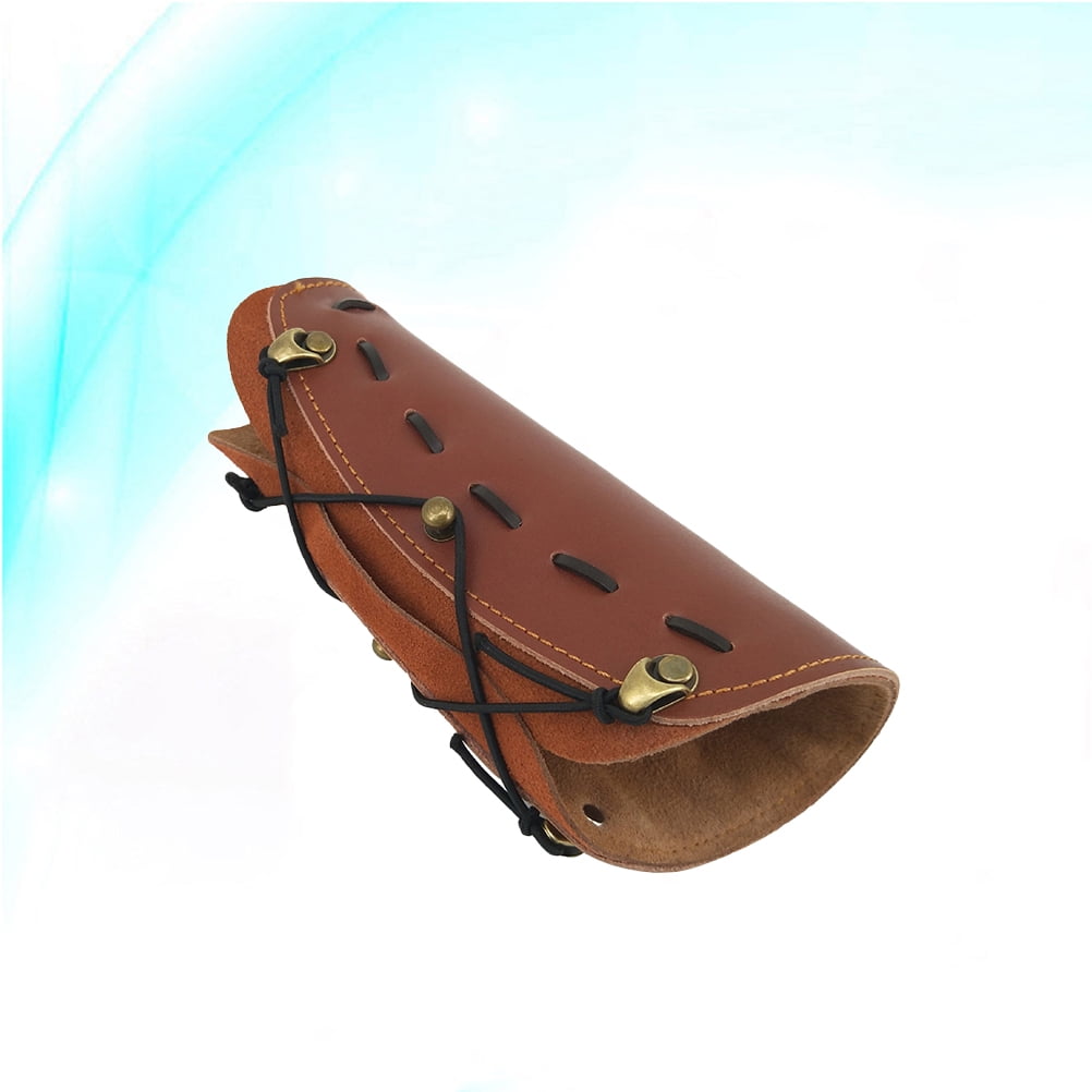 MLINS Traditional Cow Leather Safe Strap Armband Adjustable Archery Arm ...