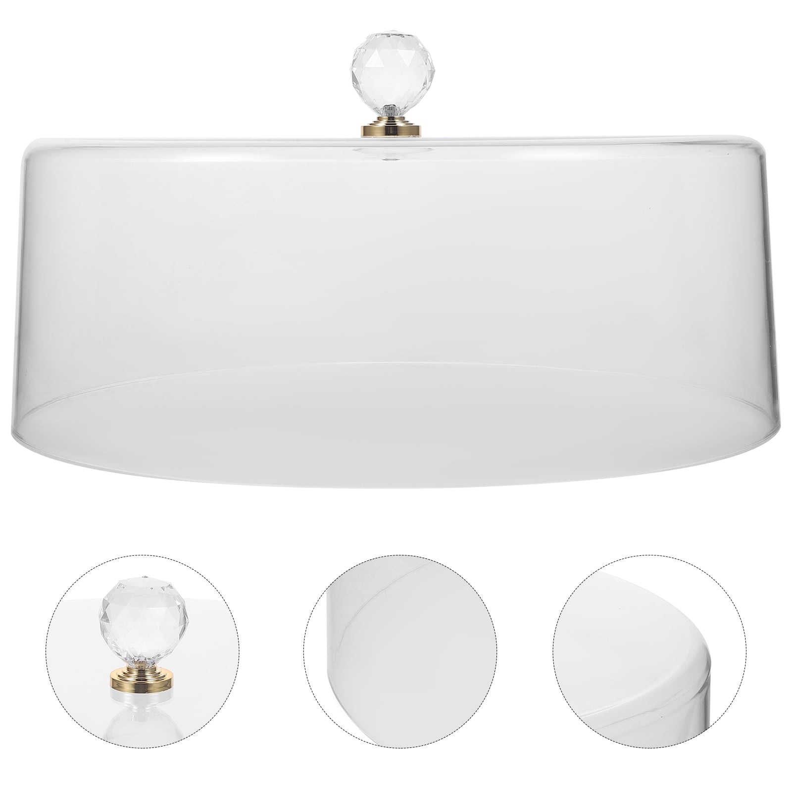 MLINS Transparent Acrylic Cake Dome with Handle for Home Use Practical ...