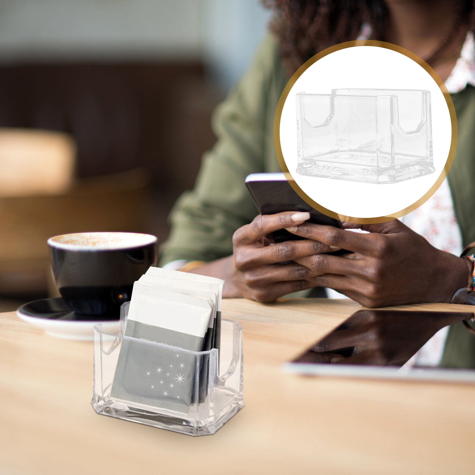 MLINS Transparent Acrylic Tea Bag Holder for Packing Use and Safe ...