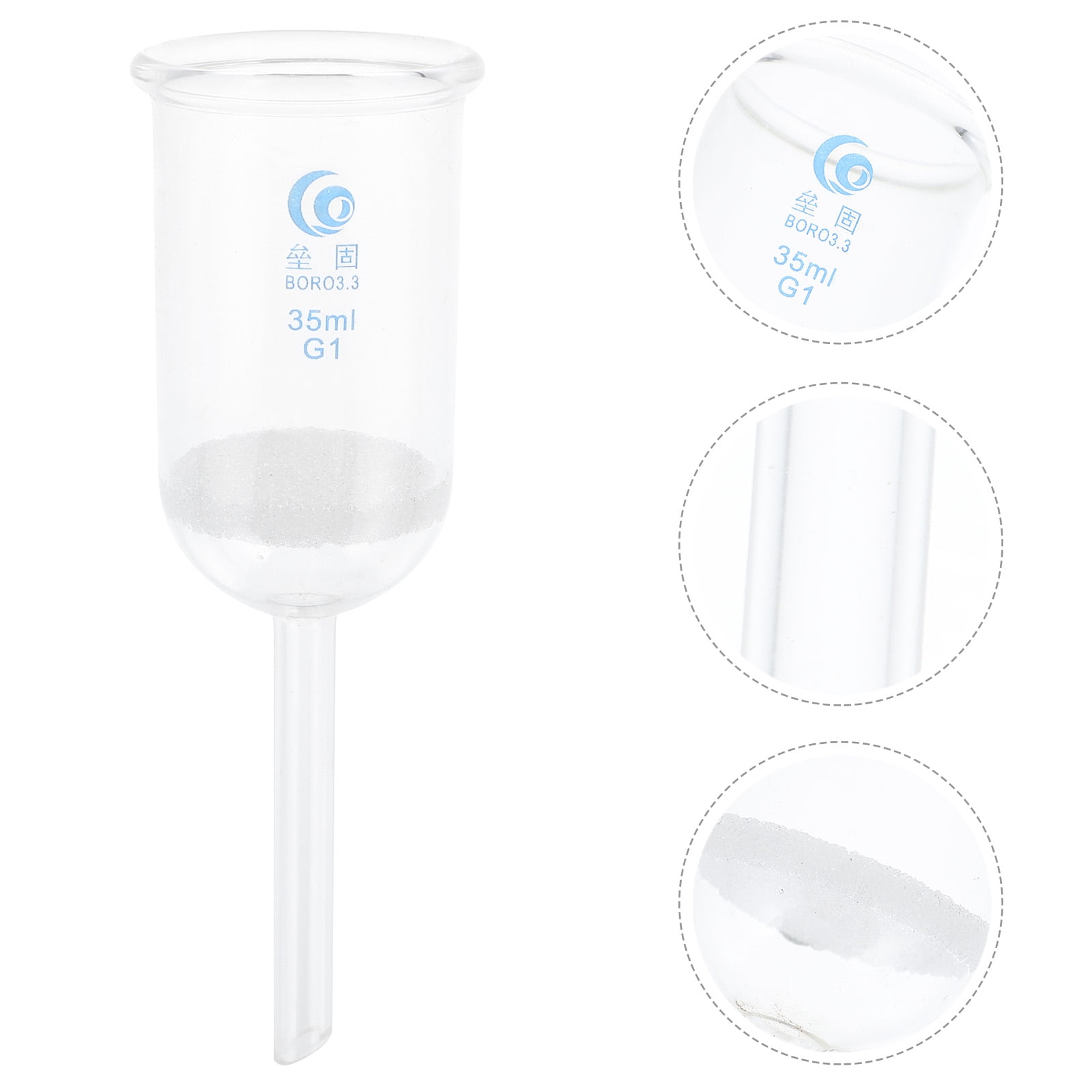 MLINS Transparent Glass Filter Funnel for Laboratory Use with Synthetic ...