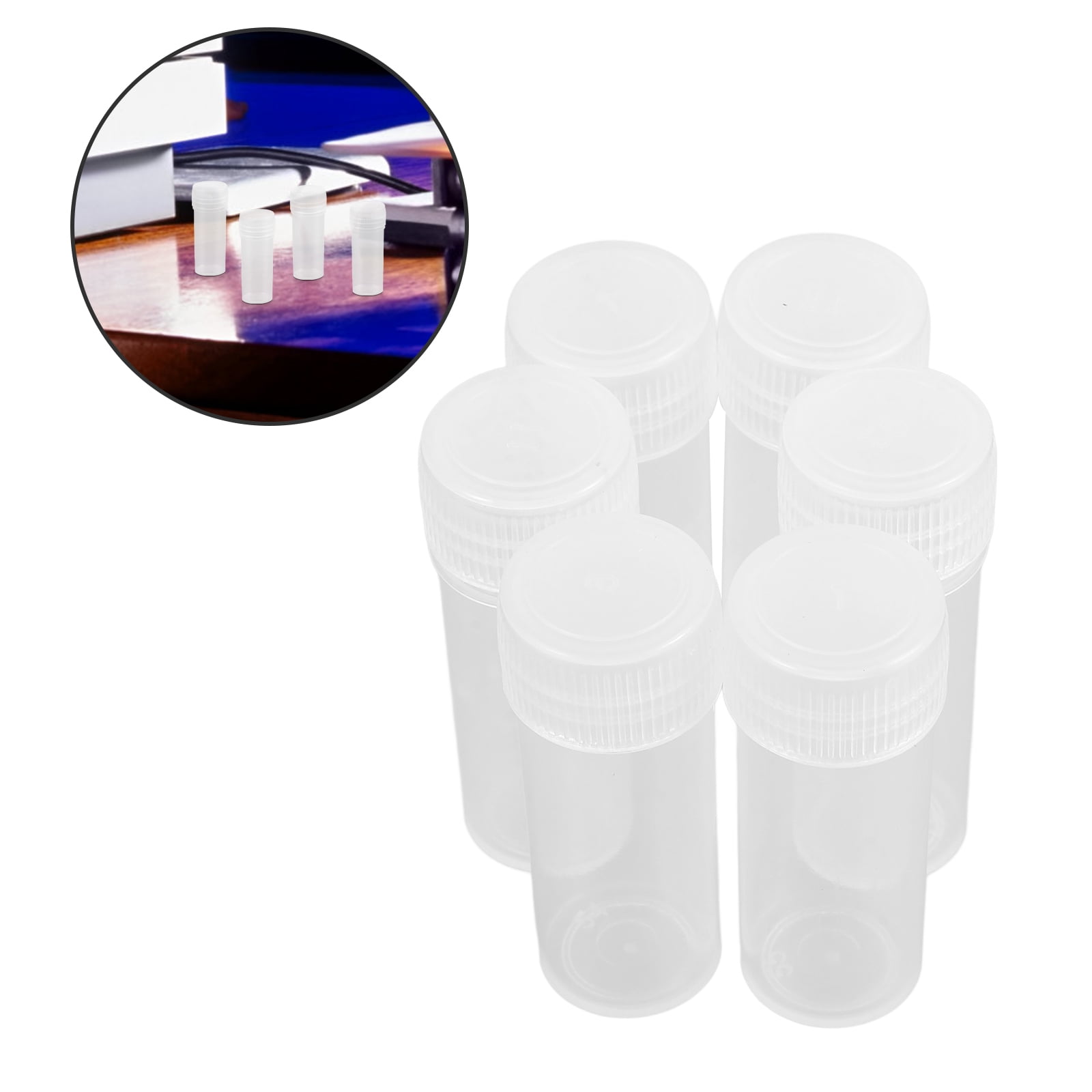 MLINS Transparent Laboratory Test Tubes with Screw Cap for Sample ...
