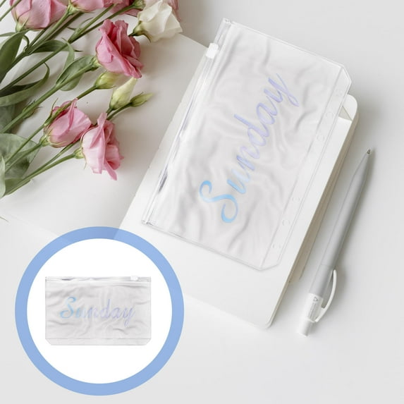 MLINS Transparent PVC Binder Pockets for Storage Use with 6 Holes ...