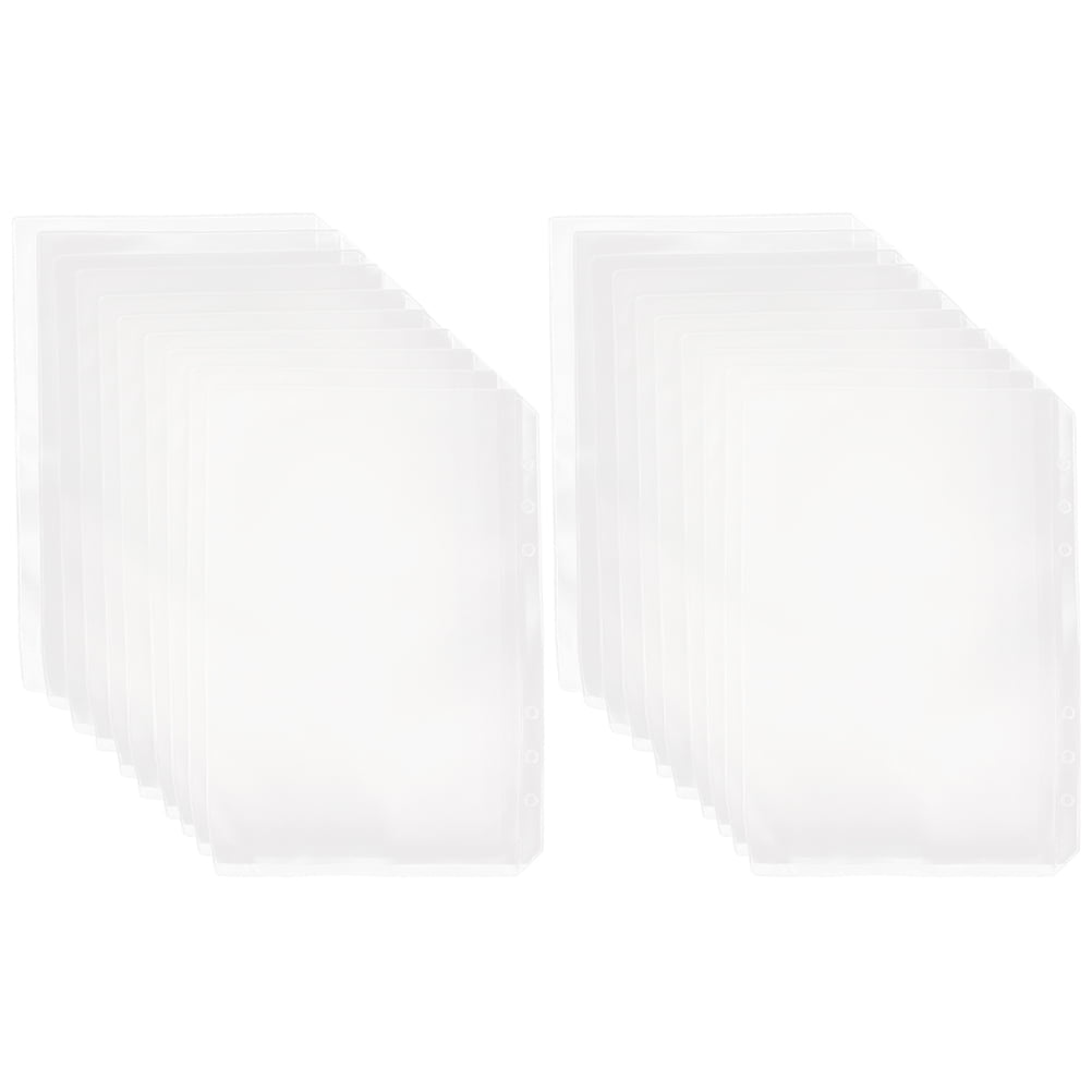 MLINS Transparent PVC Document Pockets for Storage Use Binder Inserts ...