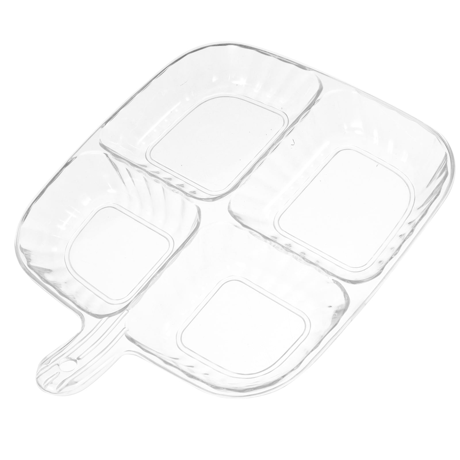 MLINS Transparent Plastic Divided Plate for Meal Prep with Unique ...