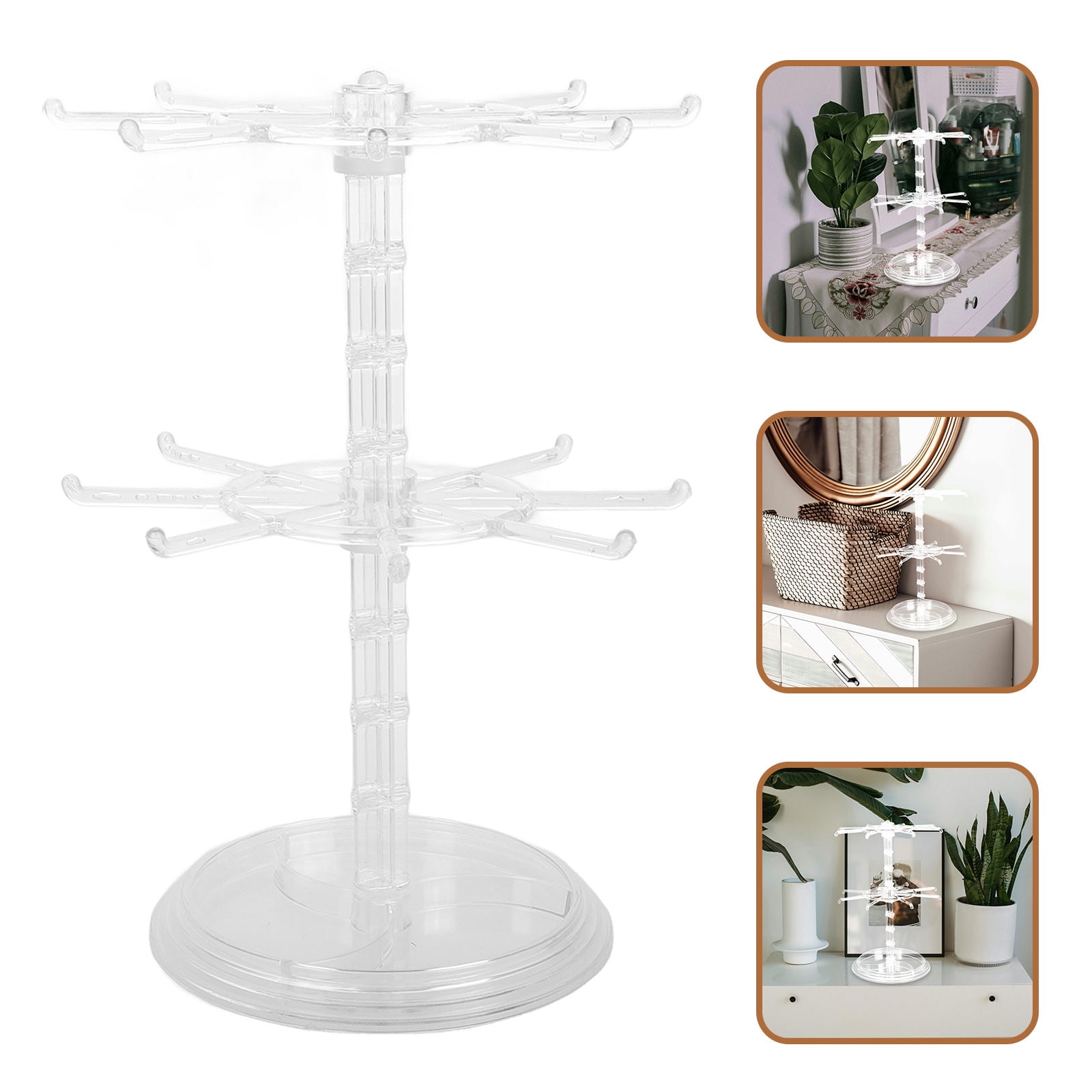 MLINS Transparent Plastic Keychain Display Rack for Storage Use with ...