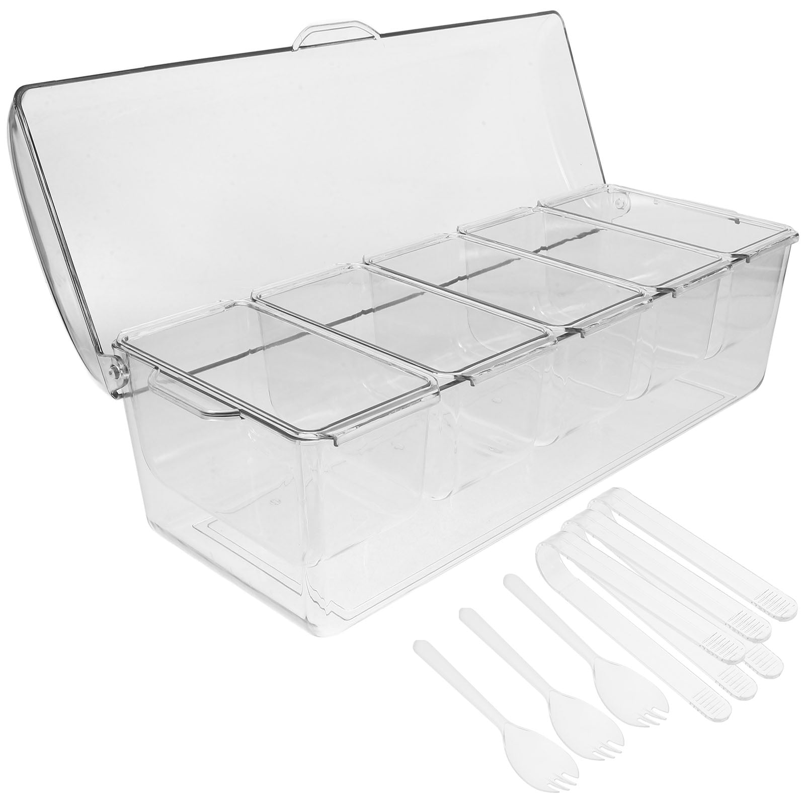 MLINS Transparent Storage Container with Separate Compartments for ...