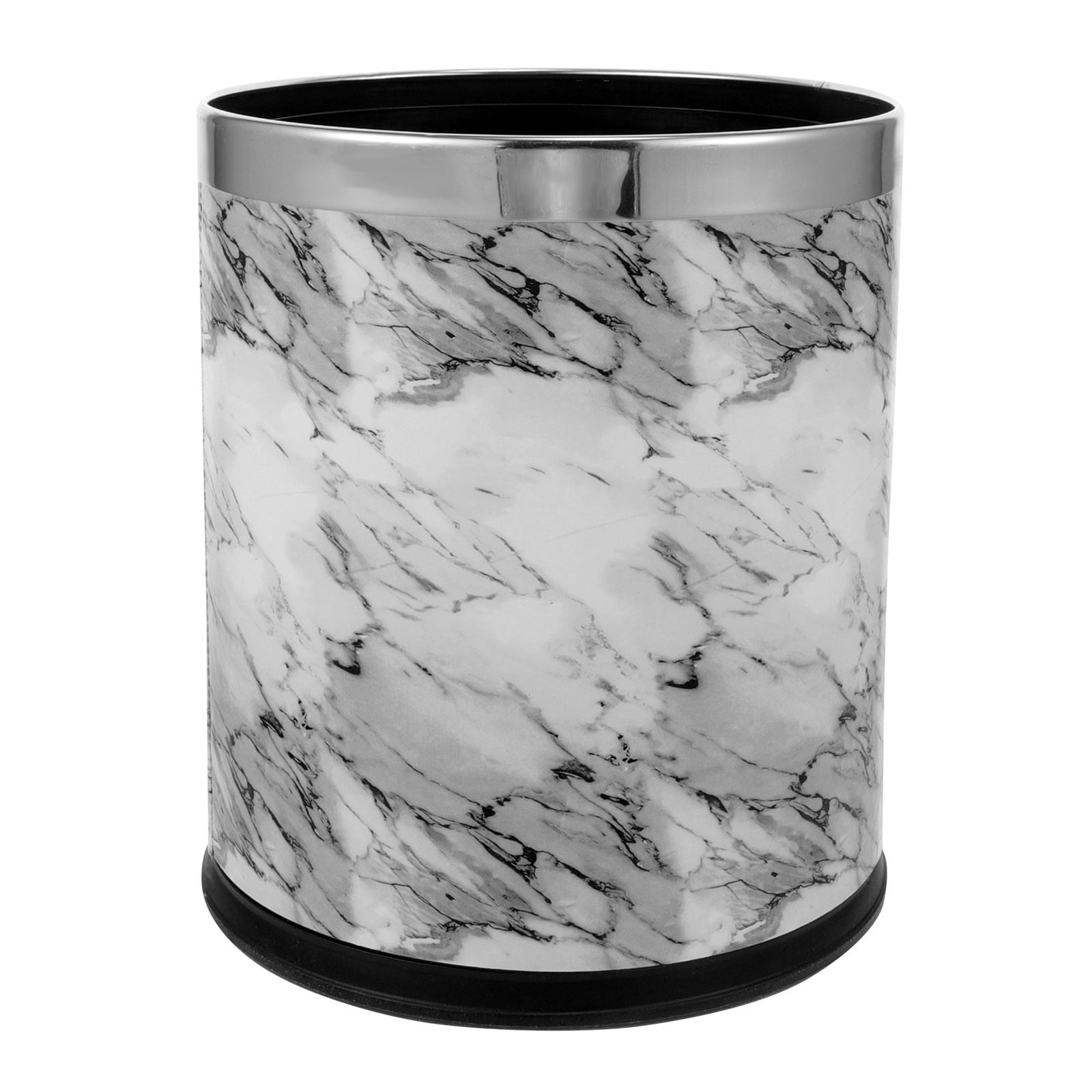 MLINS Trash Bin Household Marble Pattern Trash Can Waste Paper Bin for ...