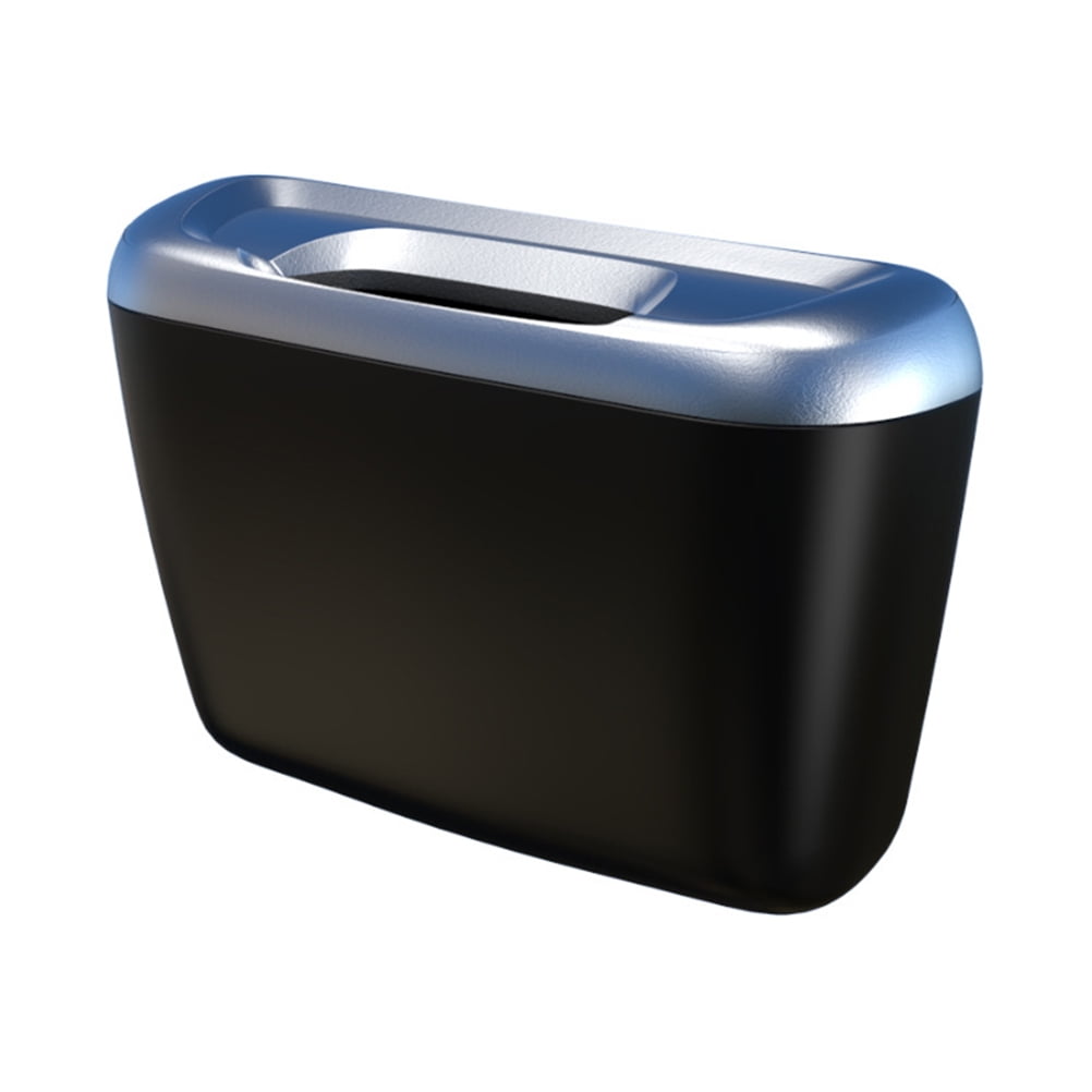 MLINS Trash Can Cup Holder Portable Car Garbage Basket Bin Silver ...