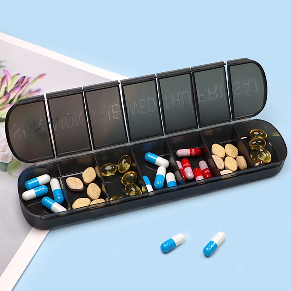 MLINS Travel Organizer Daily Medication Vitamin Container Holder ...