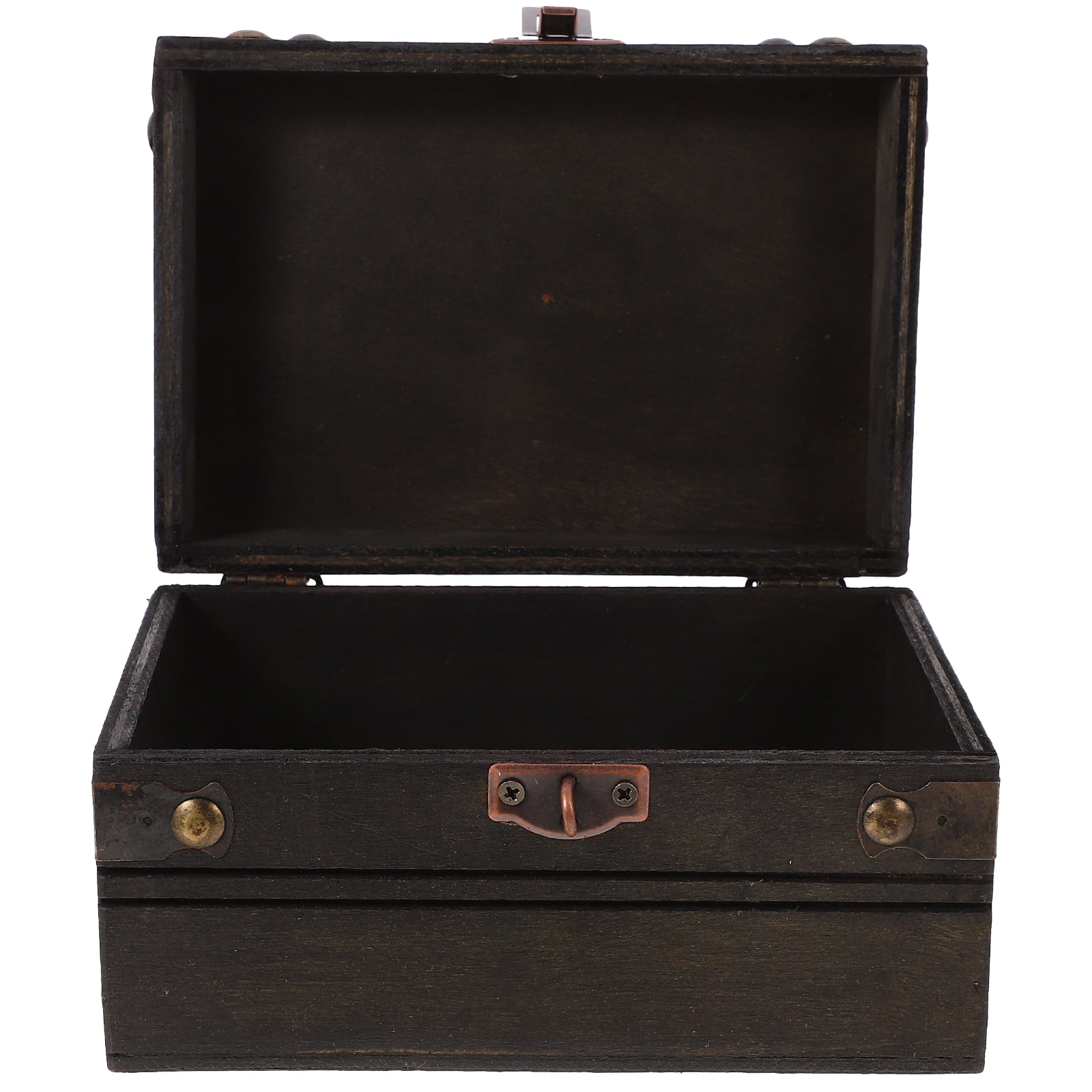 MLINS Treasure Chest Box Vintage Style Wood Box Large-capacity Wood Box ...