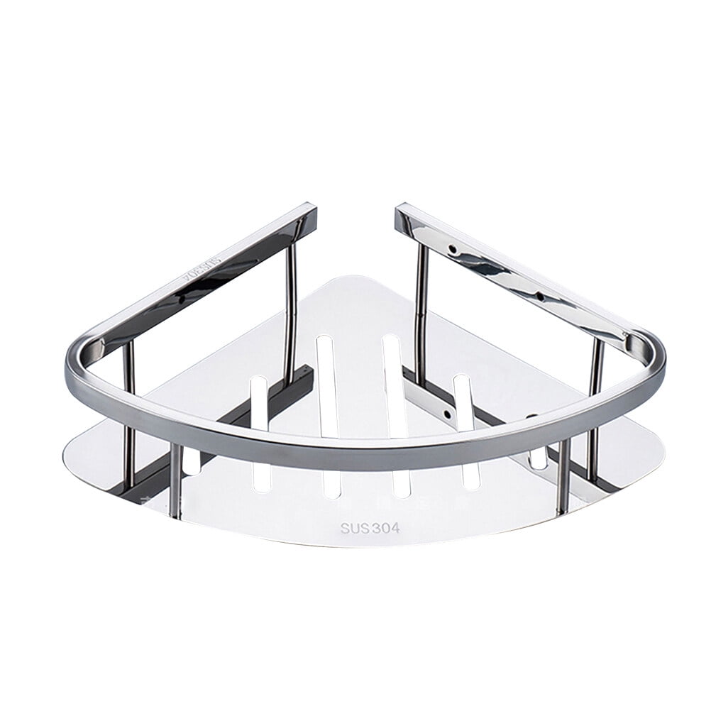 MLINS Triangle Bathroom Shower Rack Stainless Steel Corner Shelf Wall ...