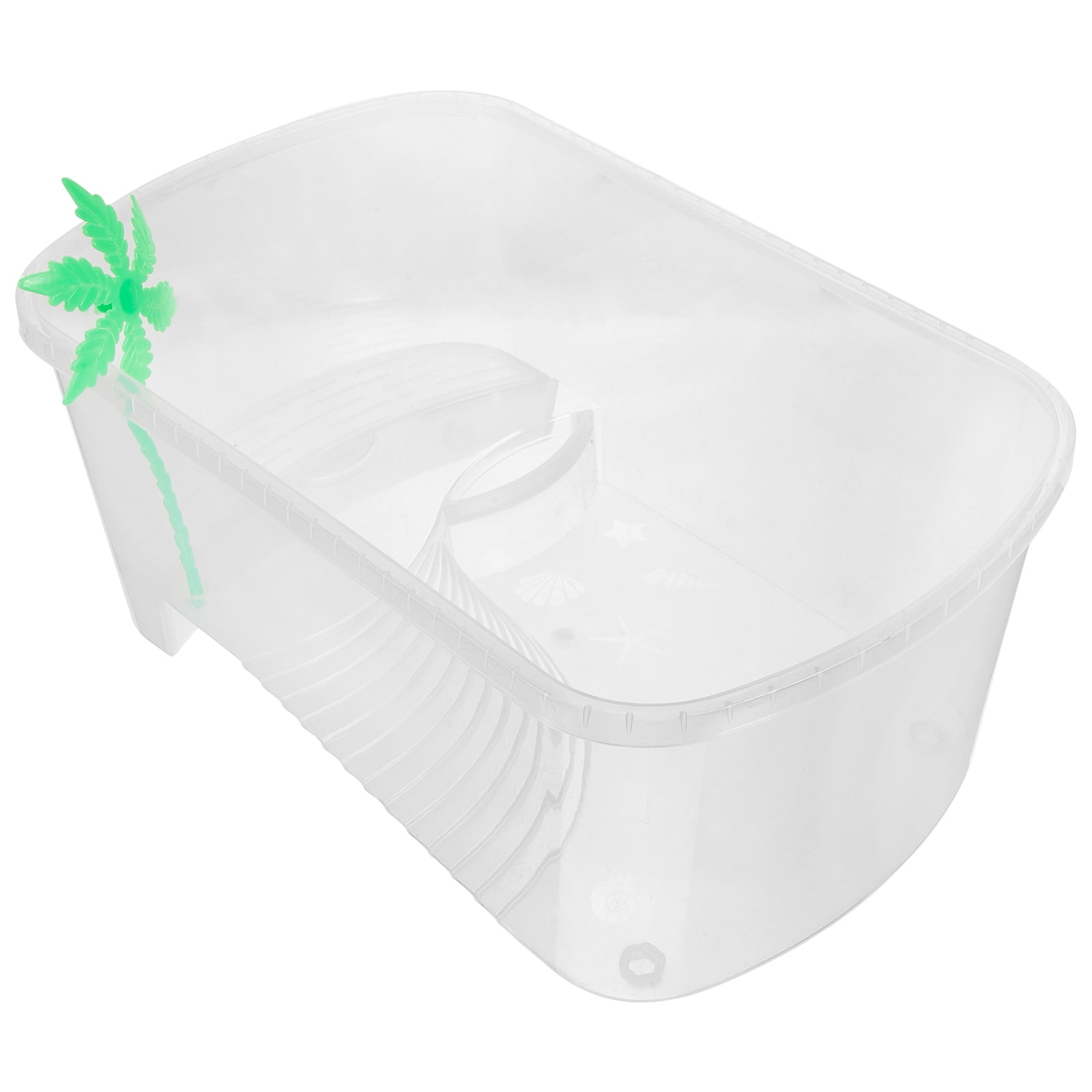 MLINS Turtle Feeding Tank Multi-function Turtle Aquarium with Platform ...