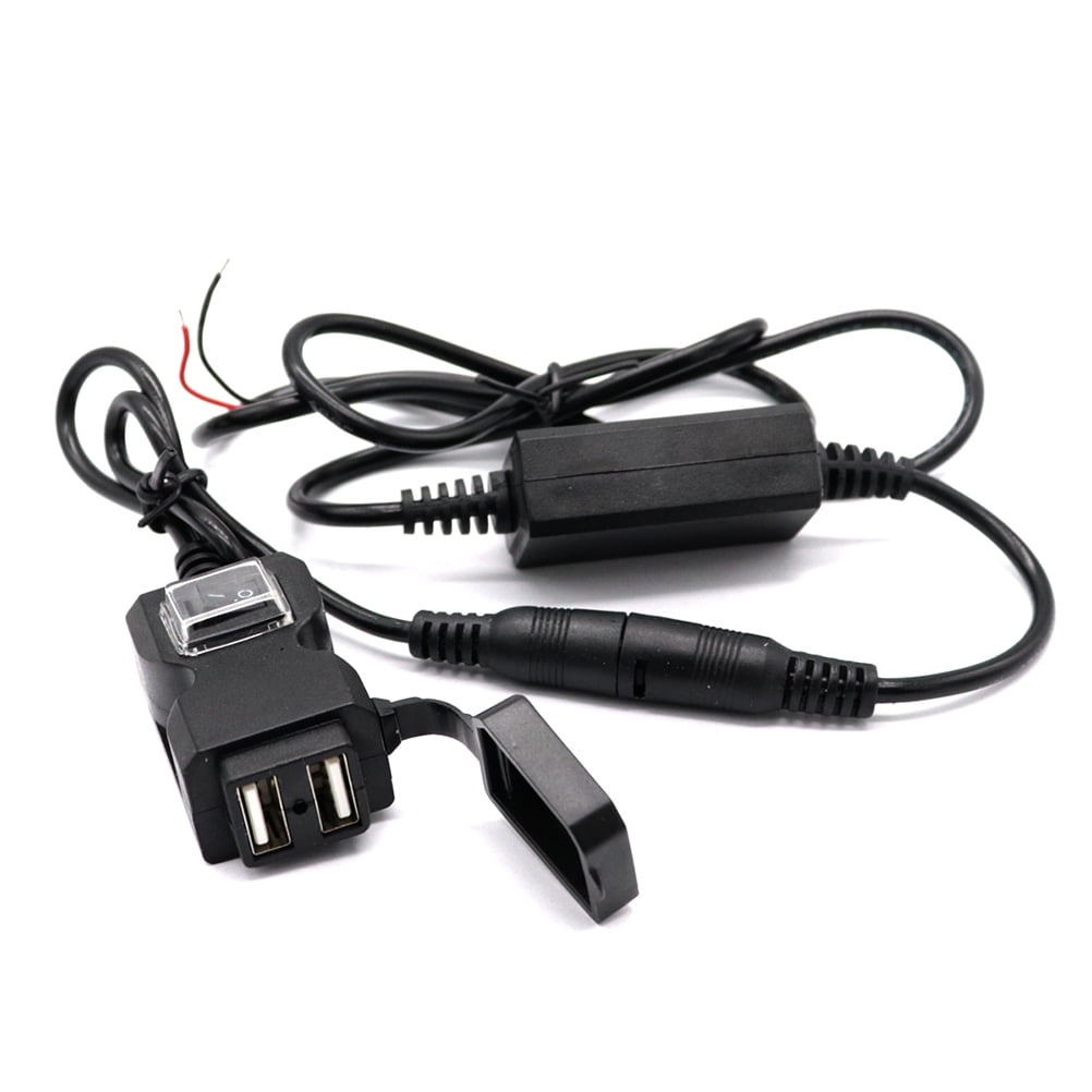 DINHEAROM Waterproof USB Outlet Motorcycle USB Adapter 1Set Black ...