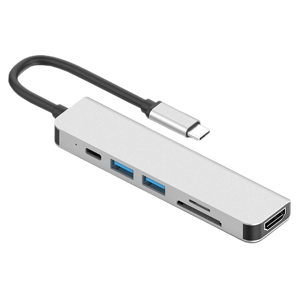 MLINS USB Hub Adapter Portable Space Aluminum Alloy Adapter Reader ...