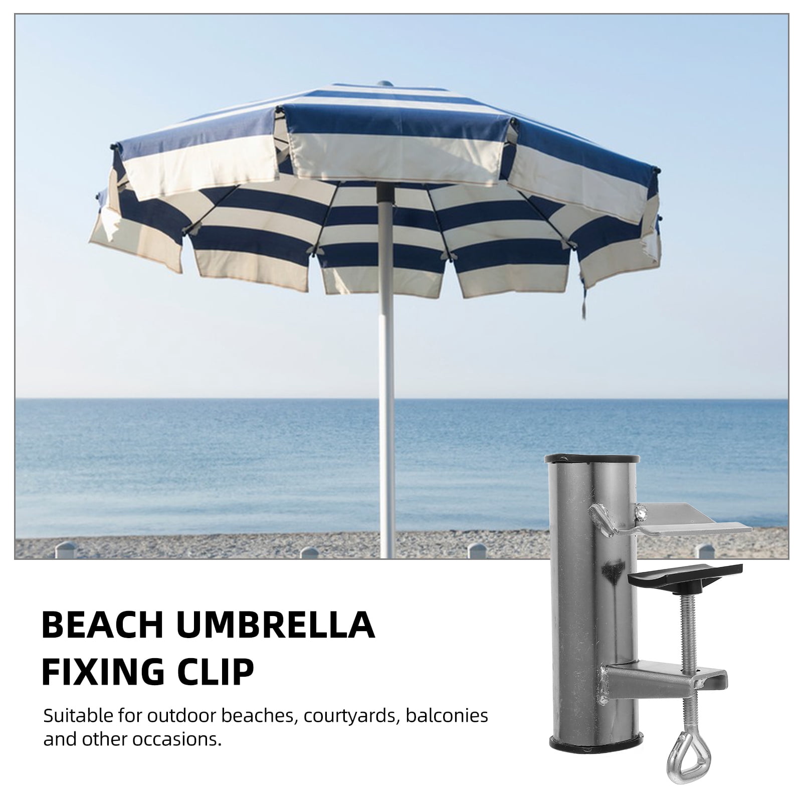 MLINS Umbrella Clamp Stand Holder Outdoor Heavy Duty Umbrella Mount ...