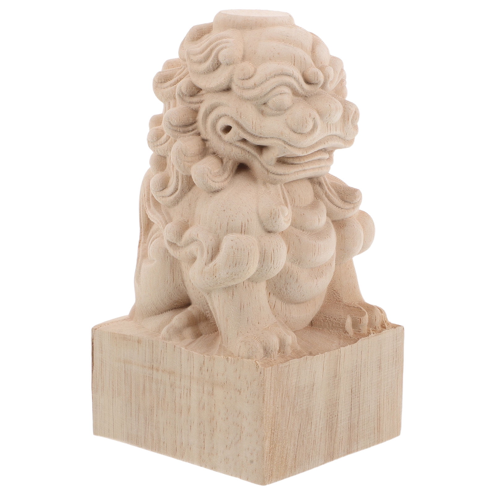 MLINS Unfinished Wood Lion Finials Bed Post Finials Dowel Finial ...