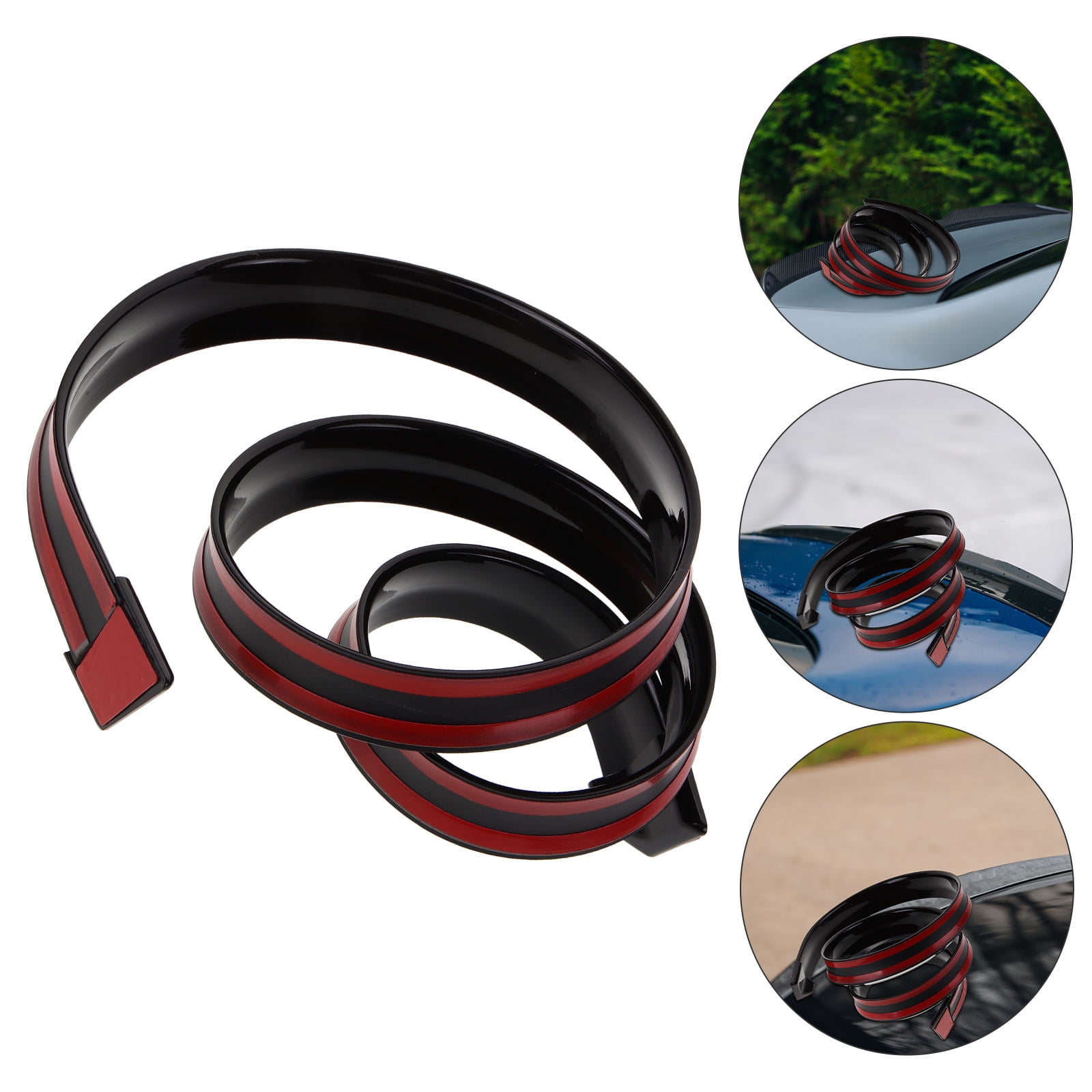 MLINS Universal Car Rear Spoiler Wing for Stylish Look 3 5cm Wide Black ...