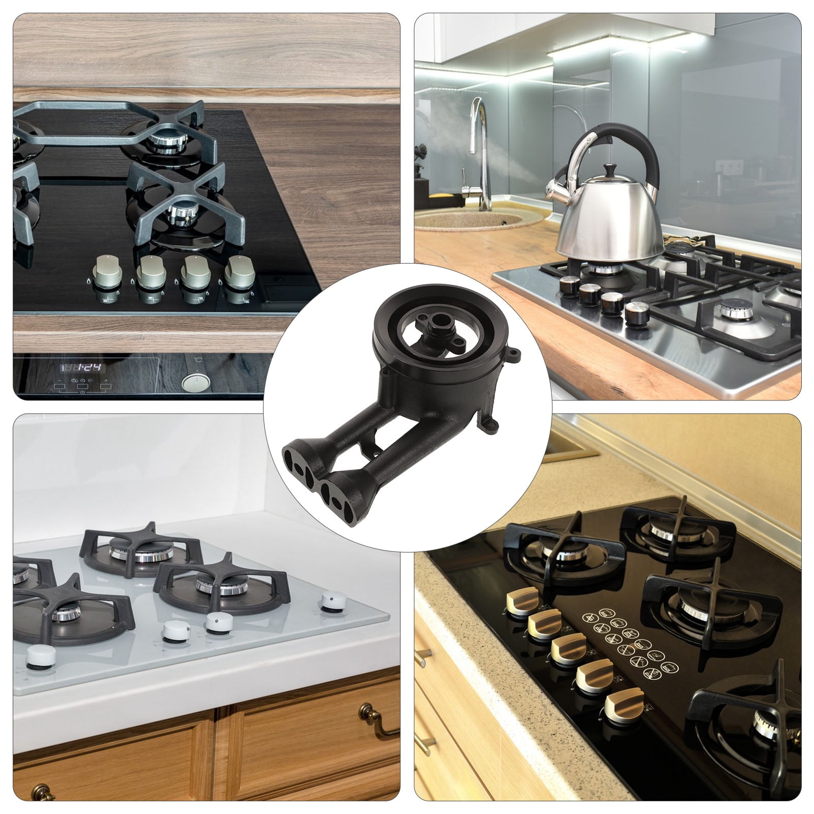 MLINS Universal Gas Stove Burner Head Cast Iron Gas Burner Head for ...