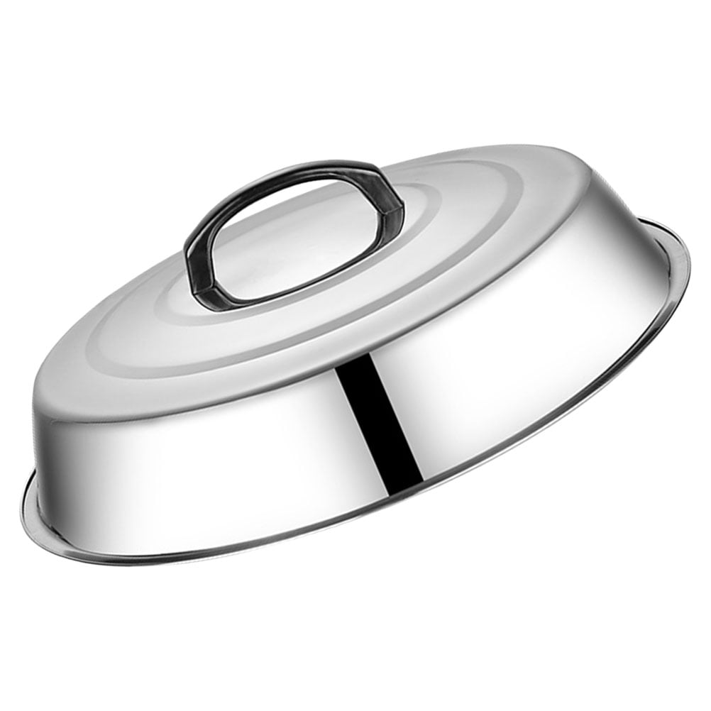 MLINS Heavy Duty Stainless Steel Pan Lid Round Basting Cover Dome for ...