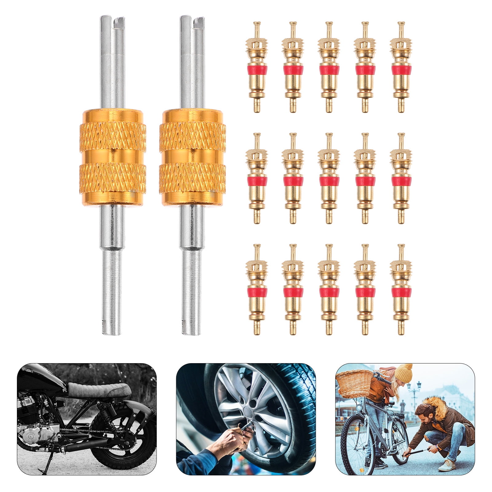 MLINS Valve Core Tool Remover 轮胎阀 拆卸工 Tire Removal Kit Motorcycle ...