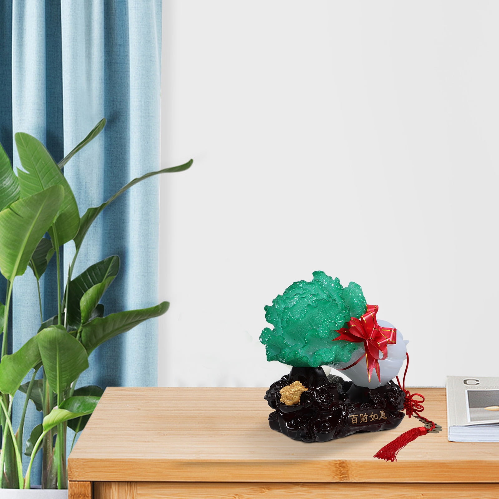 MLINS Vegetable Decor Office Desktop Cabbage Shui Decoration Statue ...