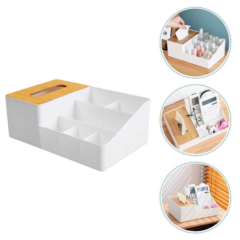MLINS Versatile Desktop Organizer Box Tissue Holder Remote Control ...
