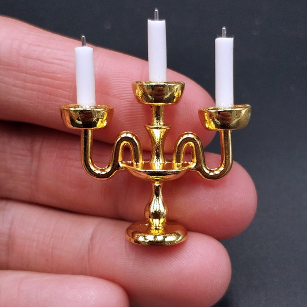 MLINS Village House Model Decoration Decorative Home Candlestick 5x4.5cm Golden - Walmart.com