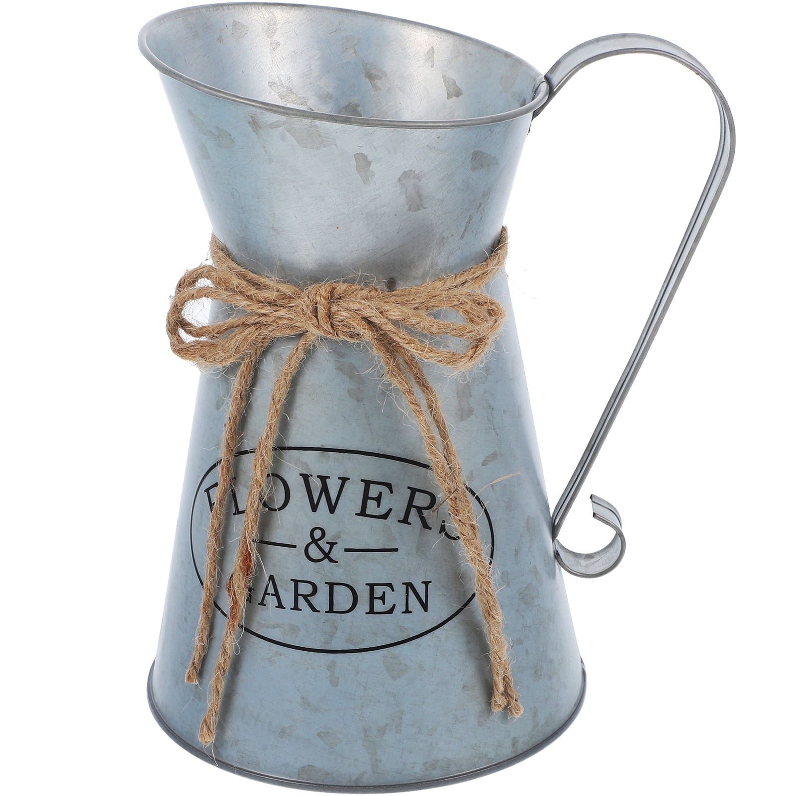 MLINS Vintage Metal Flower Bucket Planter Rustic Flower Jug Plant ...