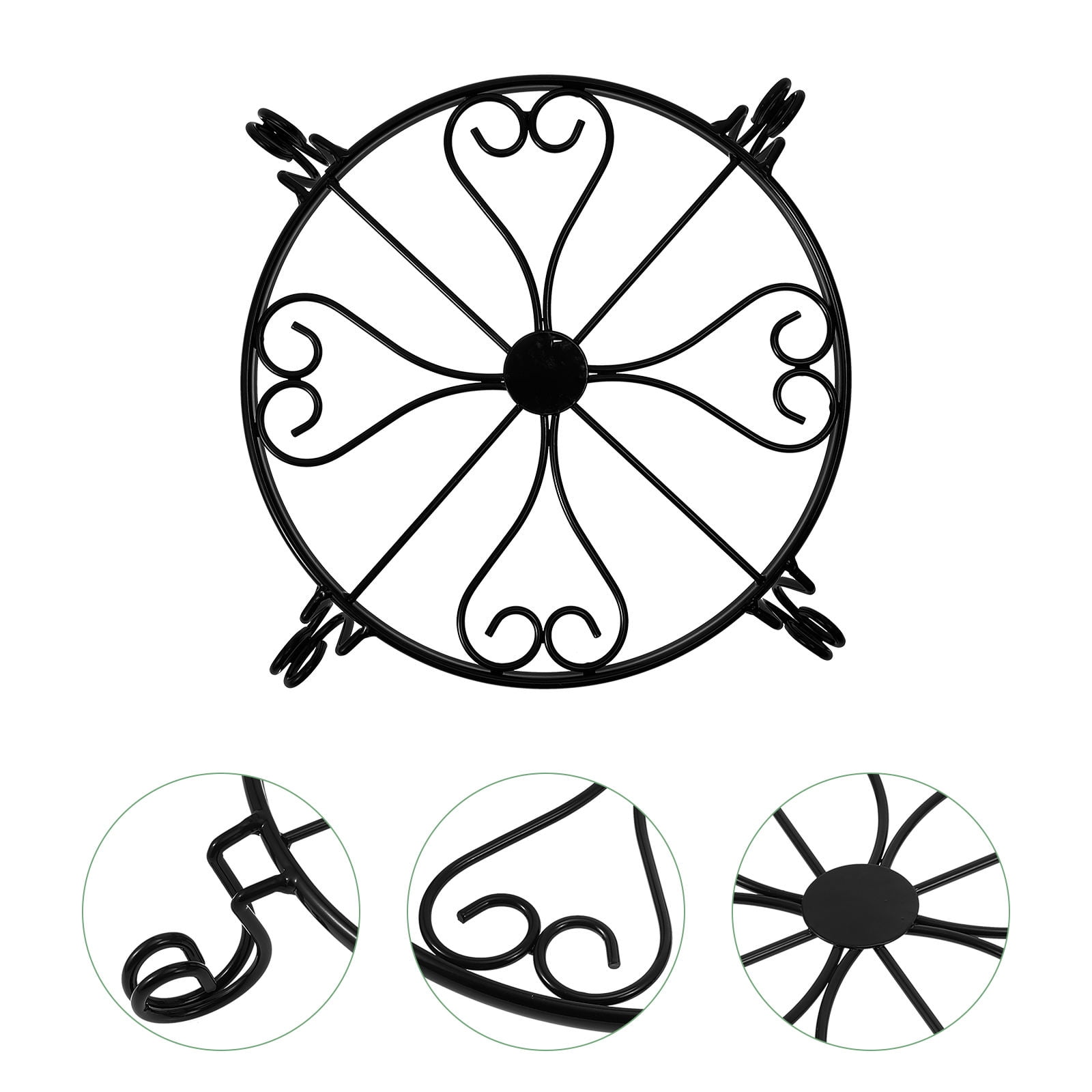 MLINS Vintage Plant Stand Iron Flower Living Room Holder Long Serving ...