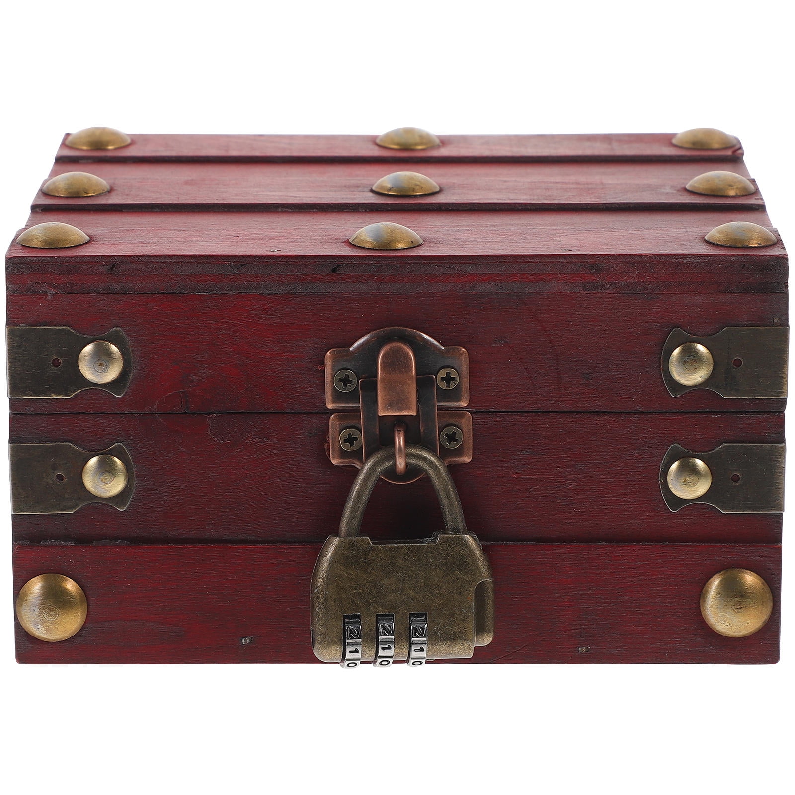 MLINS Vintage Storage Box Lock Craft Boxes with Compartments Treasure ...