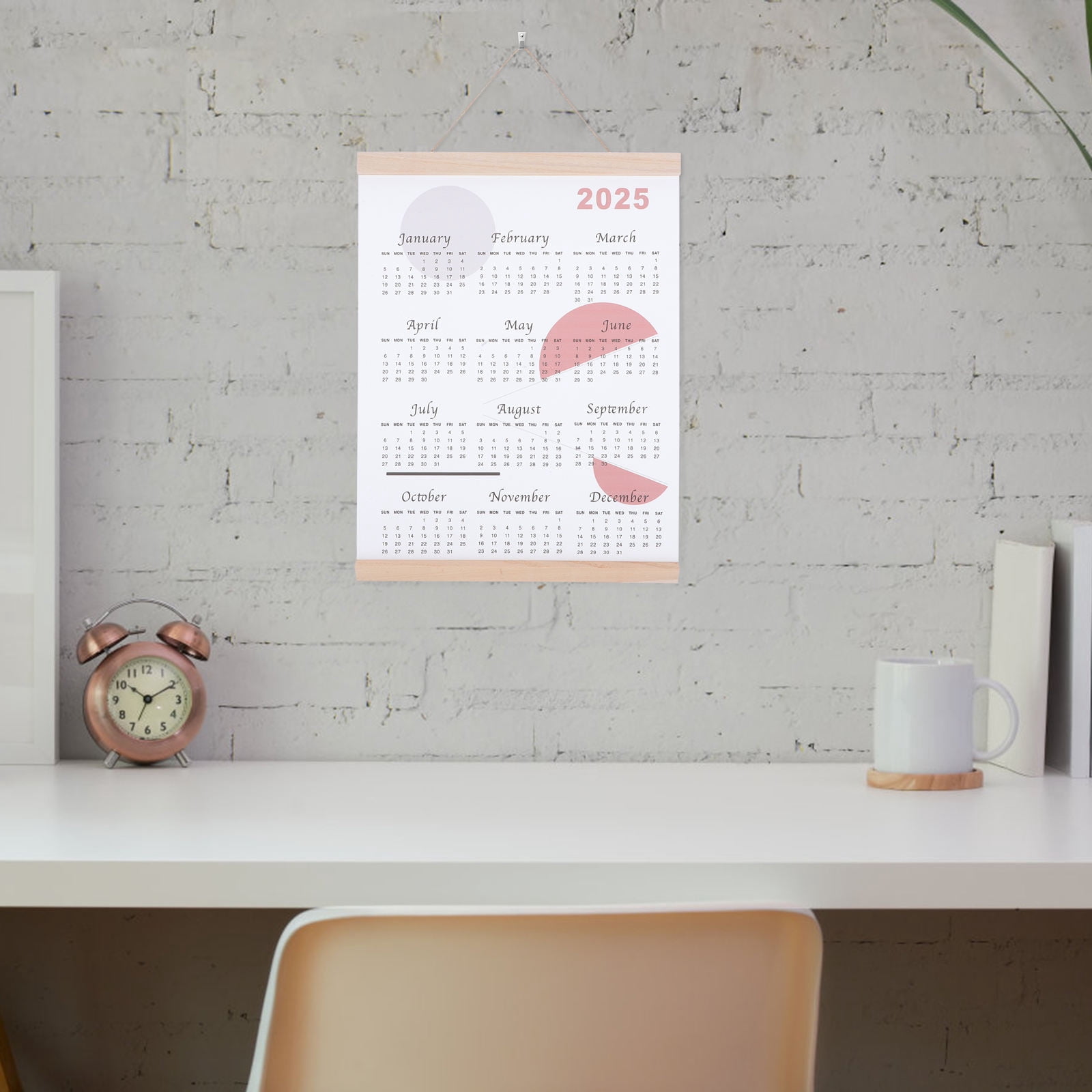 MLINS Wall Calendar 2025 Cloth Wall Calendar Monthly Calendar Holiday ...