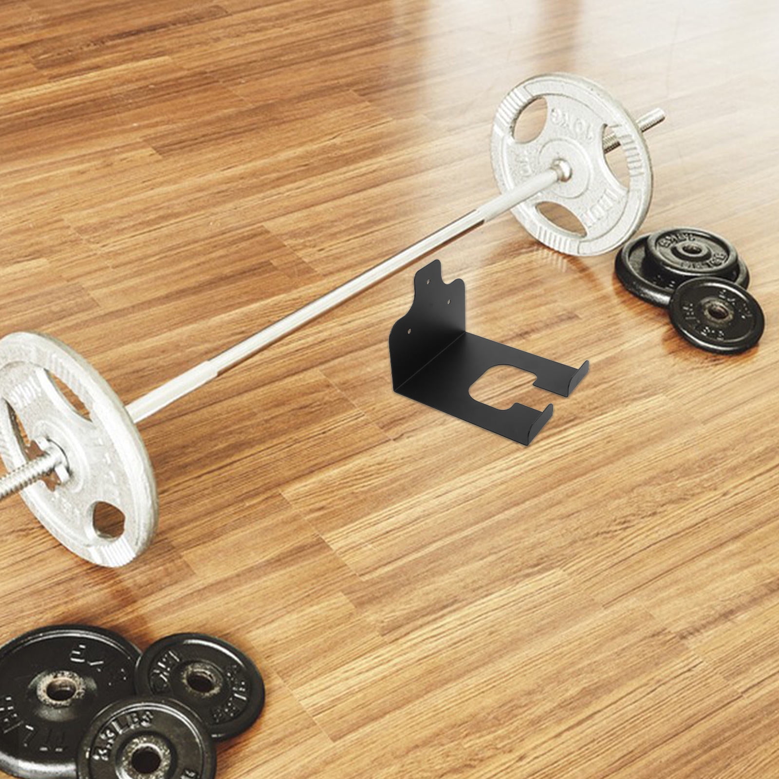 MLINS Wall Mounted Barbell Storage Rack Gym Organizer Easy Installation ...