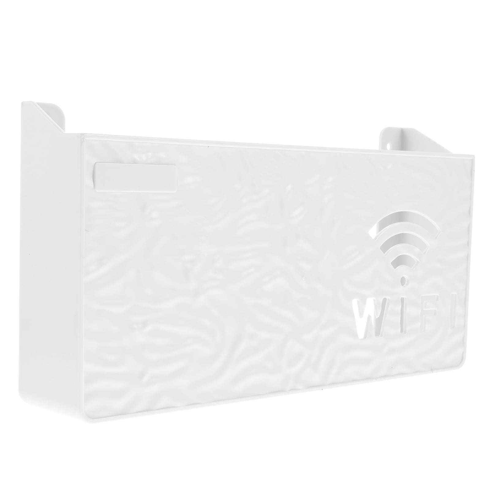 MLINS Wall Storage Rack Shelf Garage Mount for Router Organiser White ...