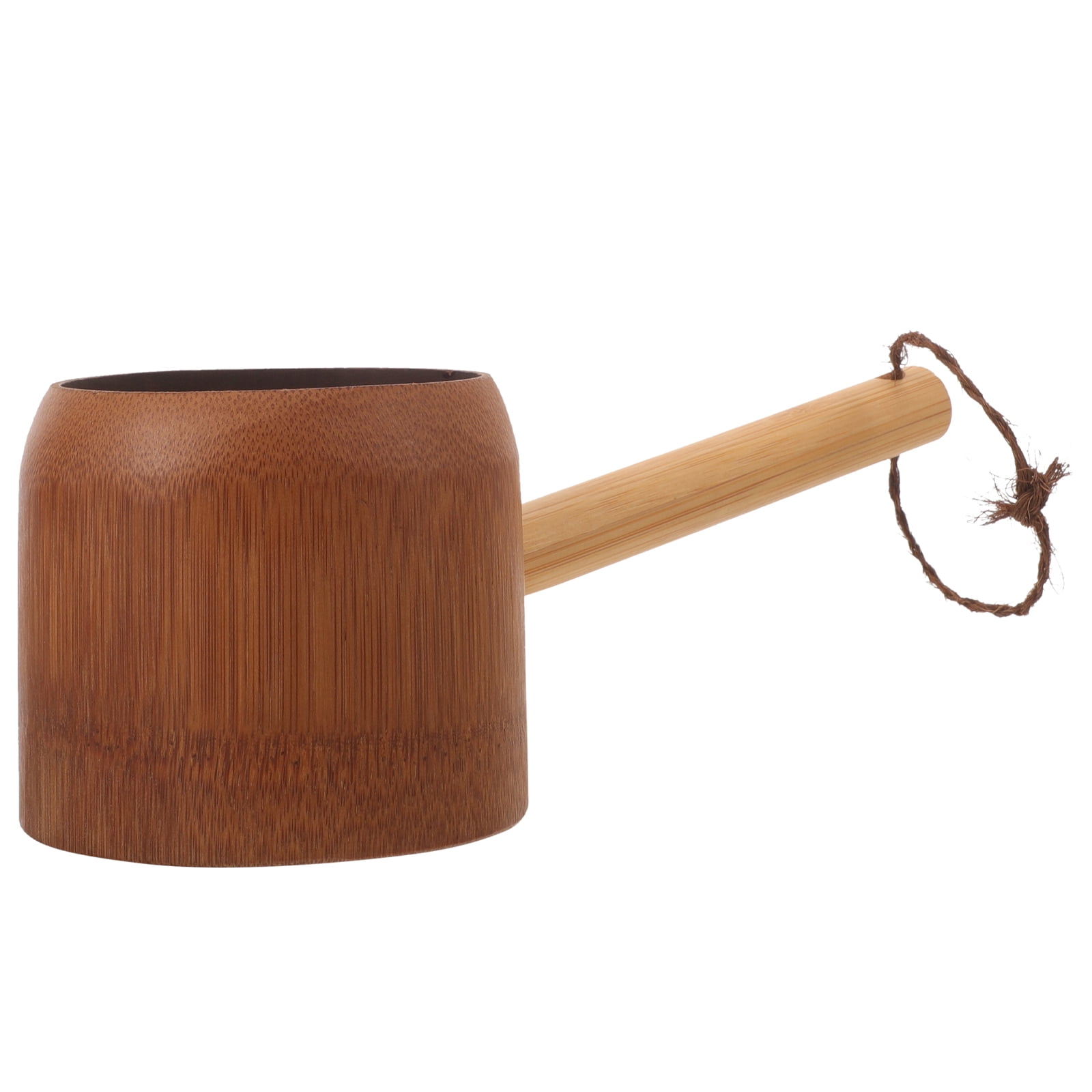 PTOOTP Mlins Bamboo Bath Scoop Ergonomic Handle Shower Ladle for ...