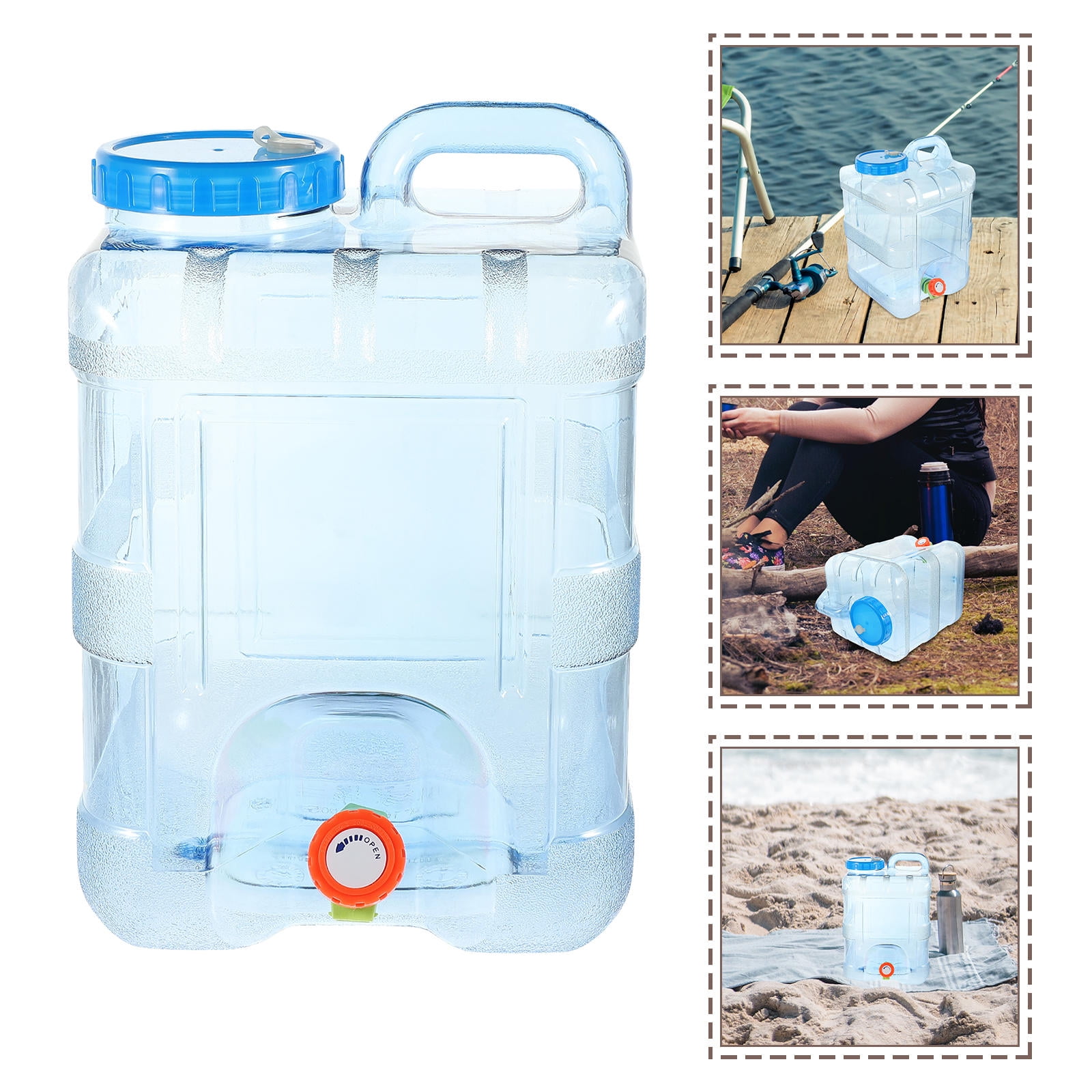 MLINS Water Storage Containers Camping Bucket 15 Liter Outdoor Portable ...