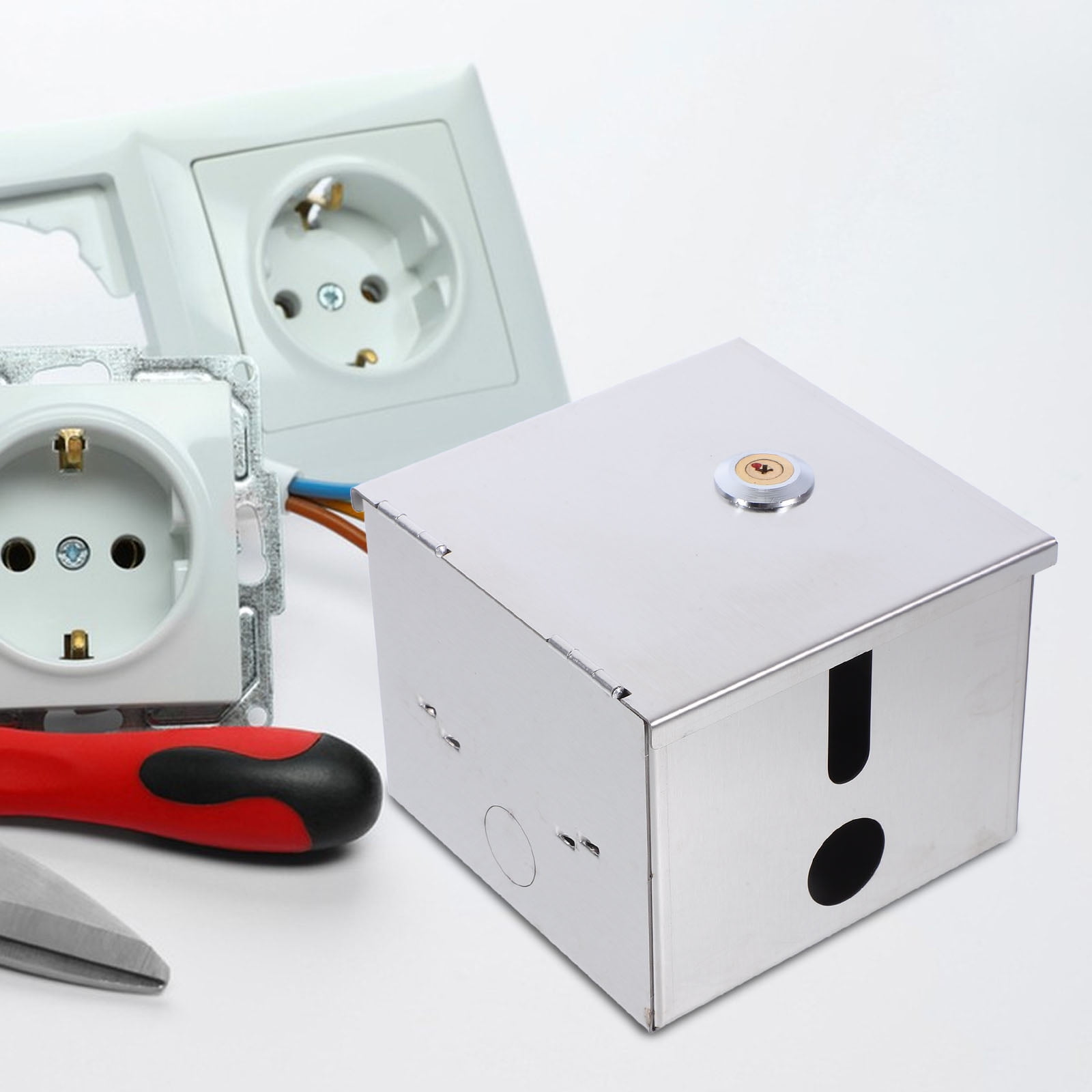 MLINS Waterproof Socket Protector Heavy Duty 86 Type Stainless Steel ...