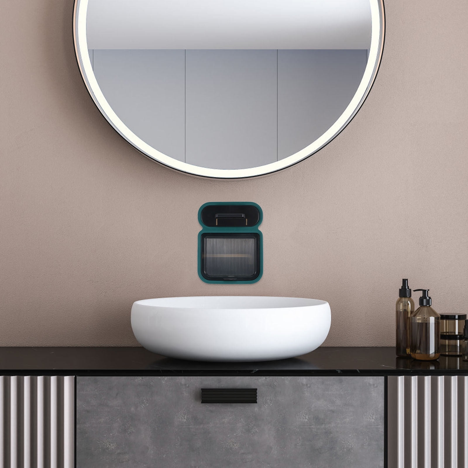 MLINS Waterproof Tissue Box Holder with Double Layer Toilet Paper ...