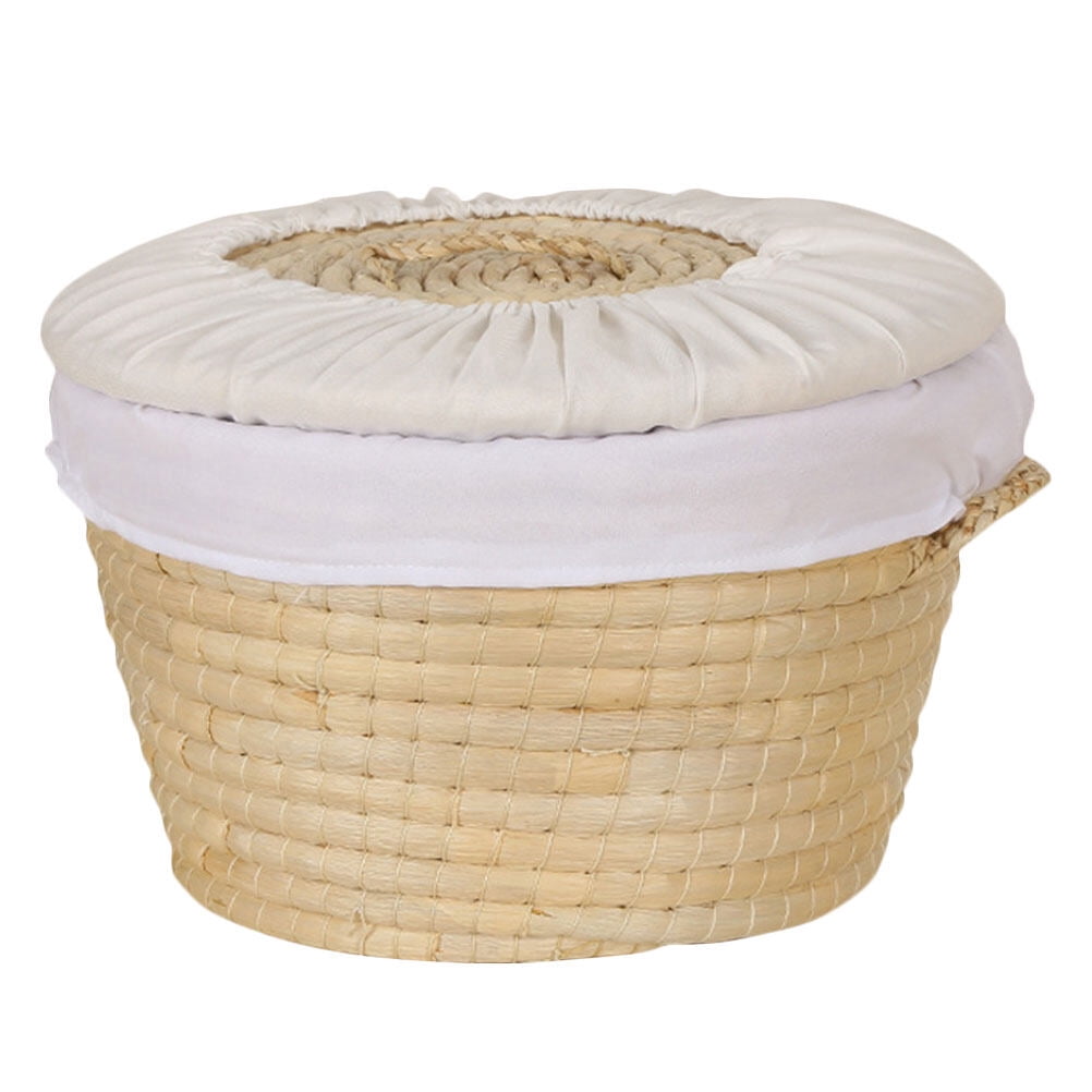 MLINS Weave Woven Basket Storage Handmade Basket Child 30X30X16CM Beige ...