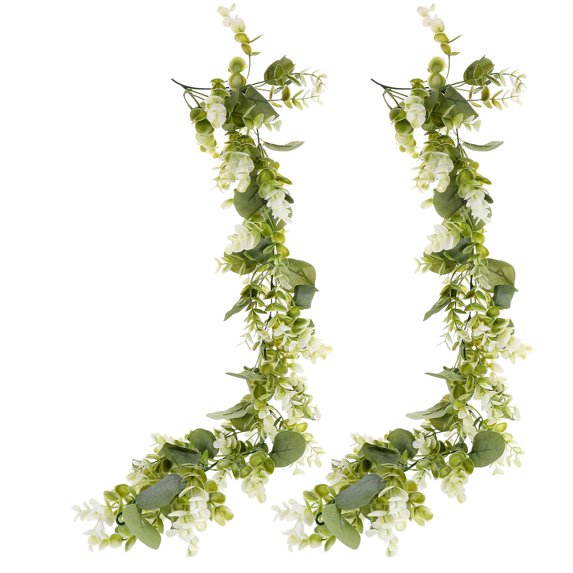 MLINS Wedding Hanging Vine Greenery Artificial Eucalyptus Garland Bush ...