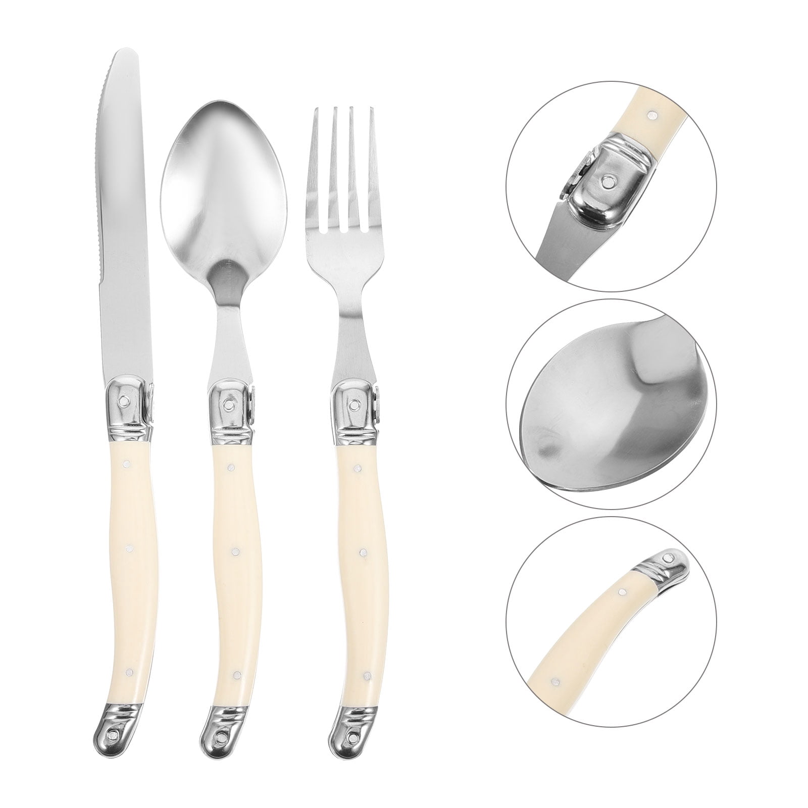 AURARMLET Stainless Steel Cutlery Set Modern Handle Design For Home Use ...