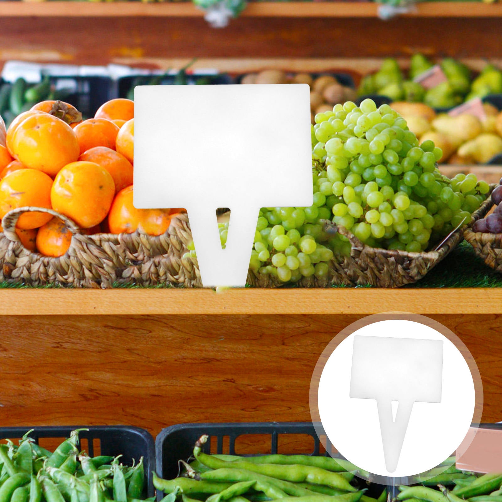 MLINS White Acrylic Price Display Sign Board for Store with Material ...