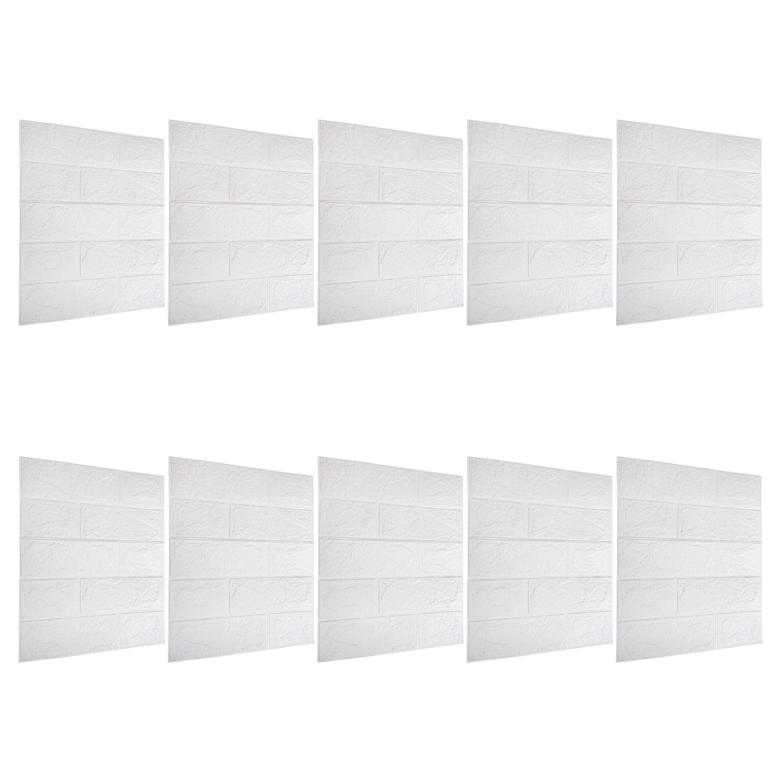 MLINS White Adhesive Brick Wall Panels 3D Faux Brick Stickers for Wall ...
