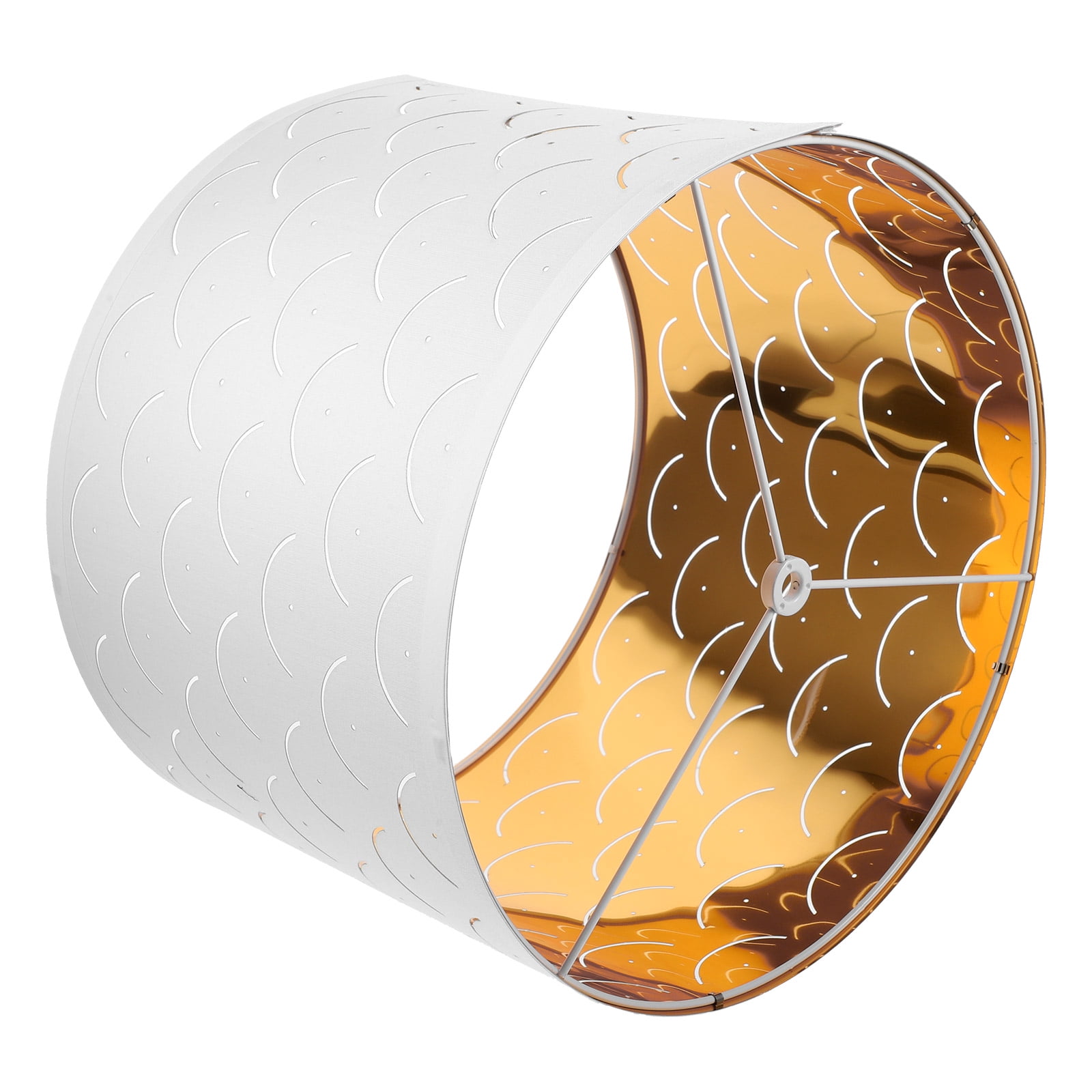 MLINS White Fabric Lamp Shade with Iron Base for Decor Simple Design ...