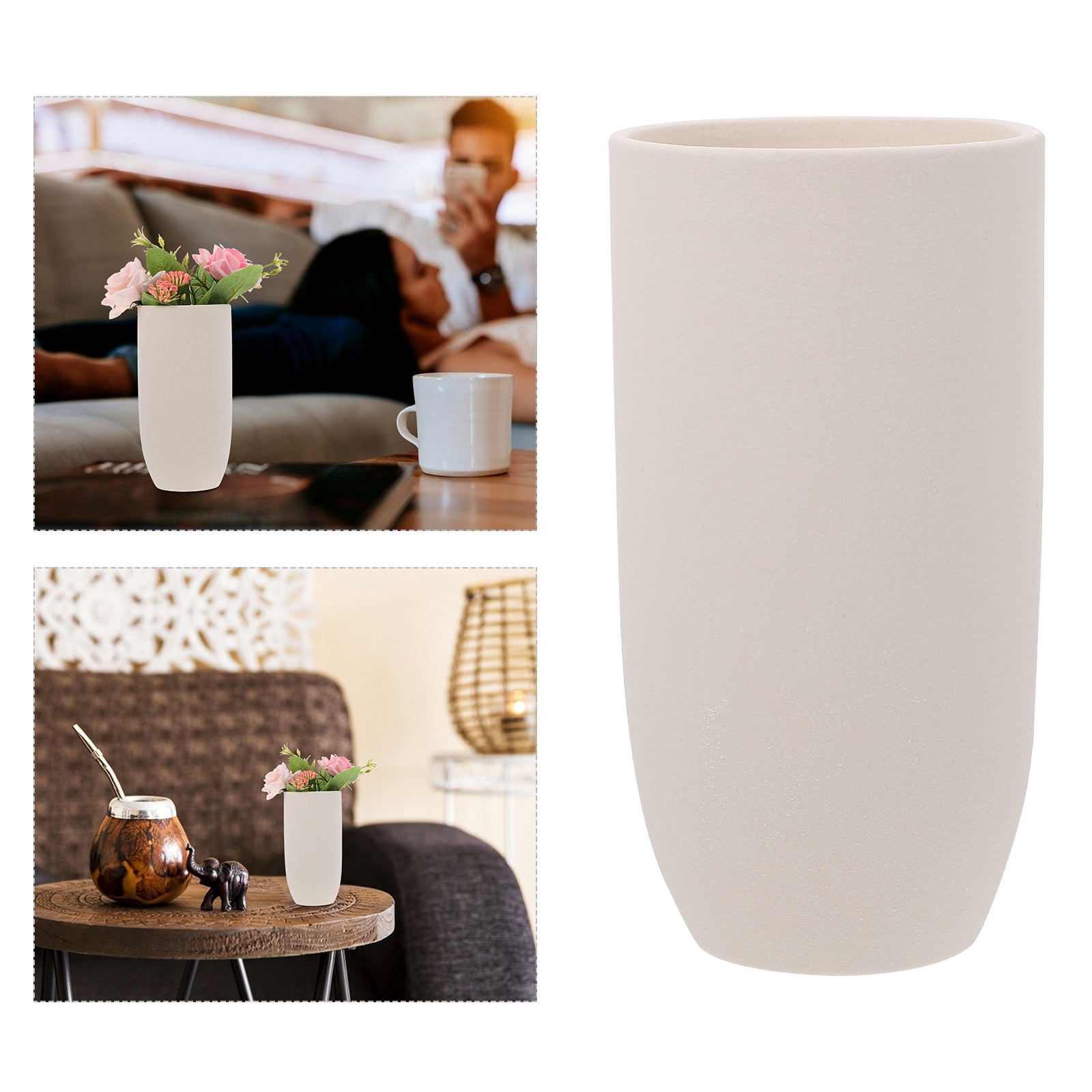 MLINS White Flower Vase Simple Small Flowers Aesthetic Table Vases for ...