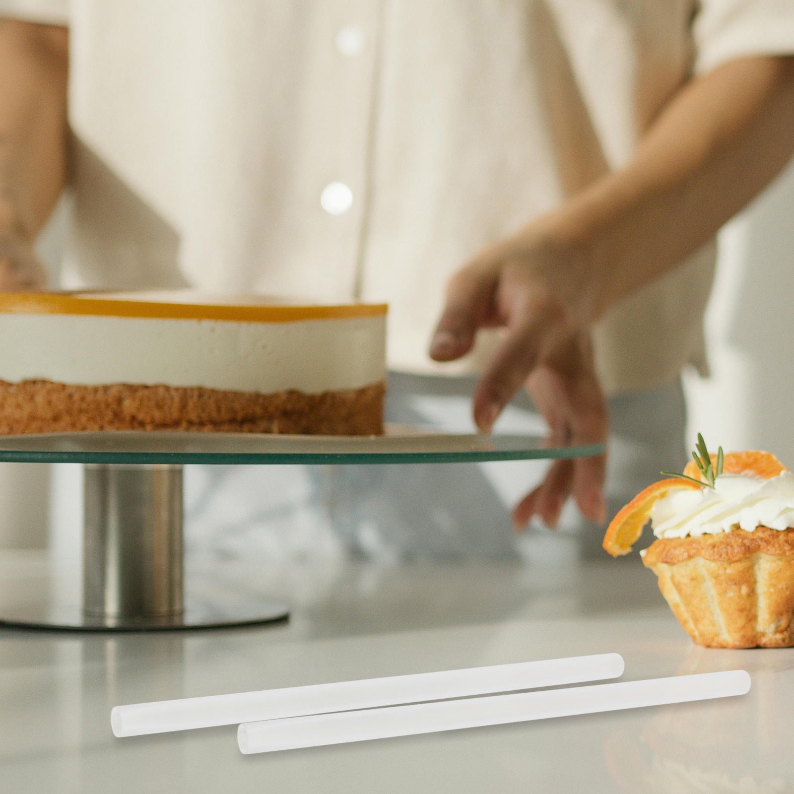 MLINS White PP Cake Dowels for Tiered Cakes and Easy to Use with Solid ...