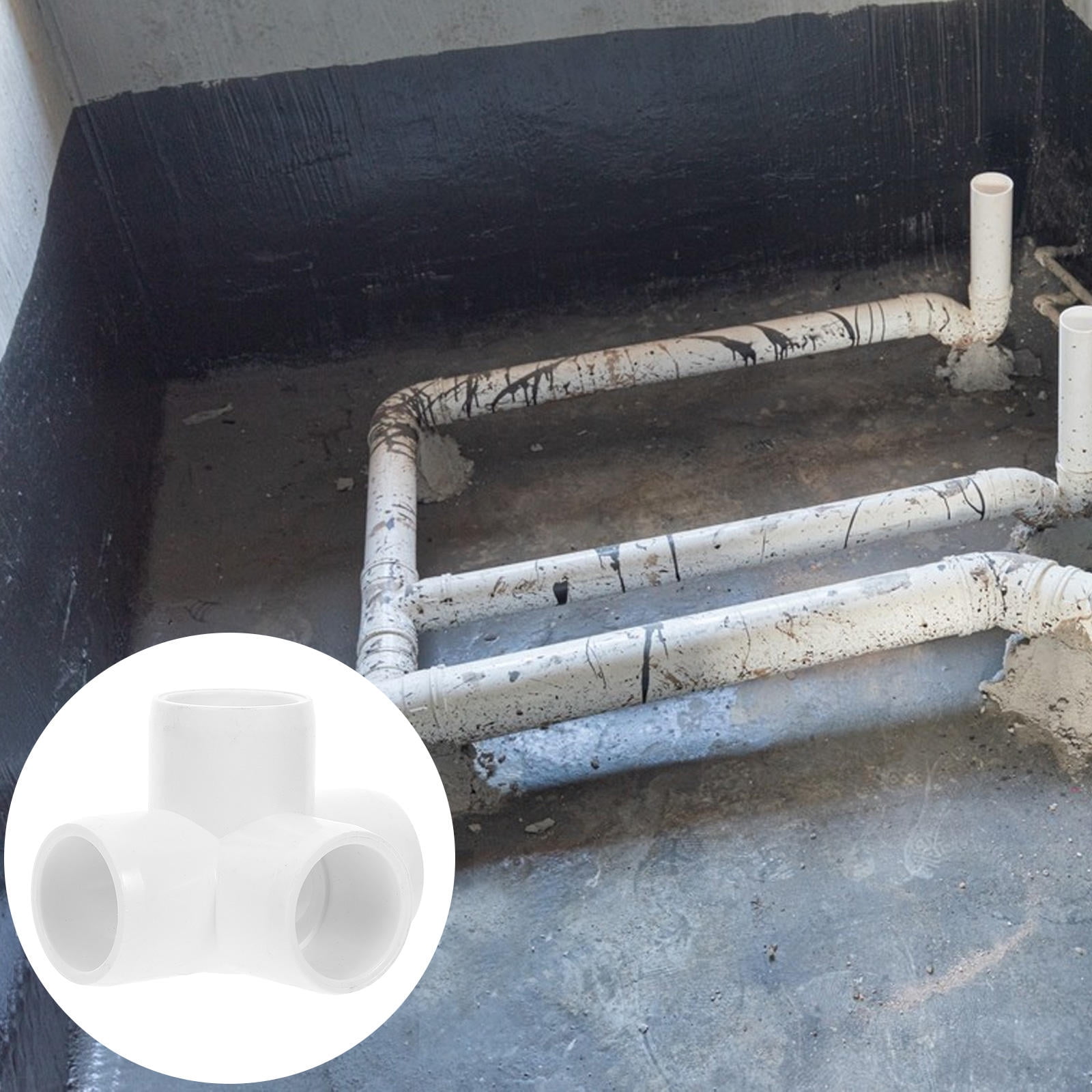 MLINS White PVC 4 Way pipe Connector for Water pipe High Strength Easy ...