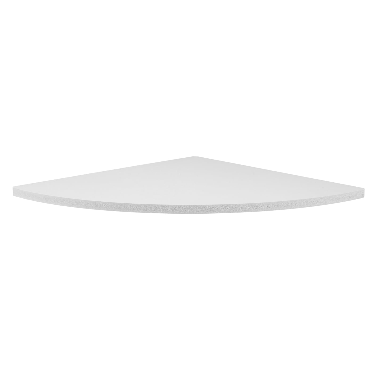 MLINS White PVC Wall Corner Shelf for Home Use Triangle Fan Shaped Rack ...