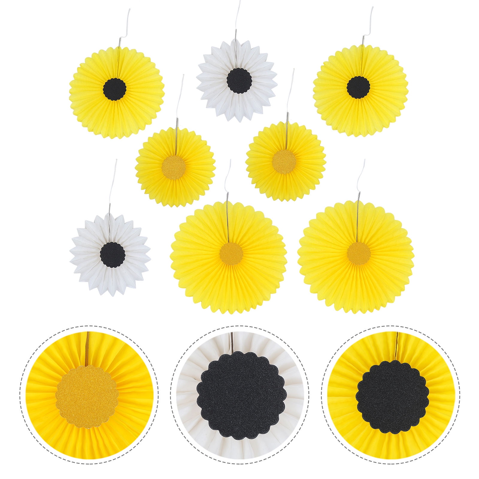 MLINS White Paper Fan Decor Set for Home Birthday Decoration Made of ...