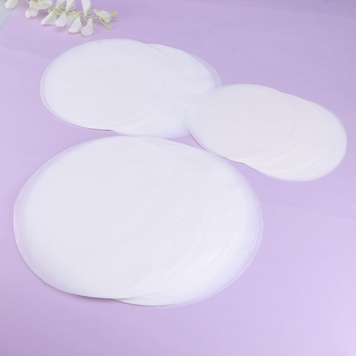 MLINS White Parchment Paper Circles for Baking Use with NonStick Liners ...