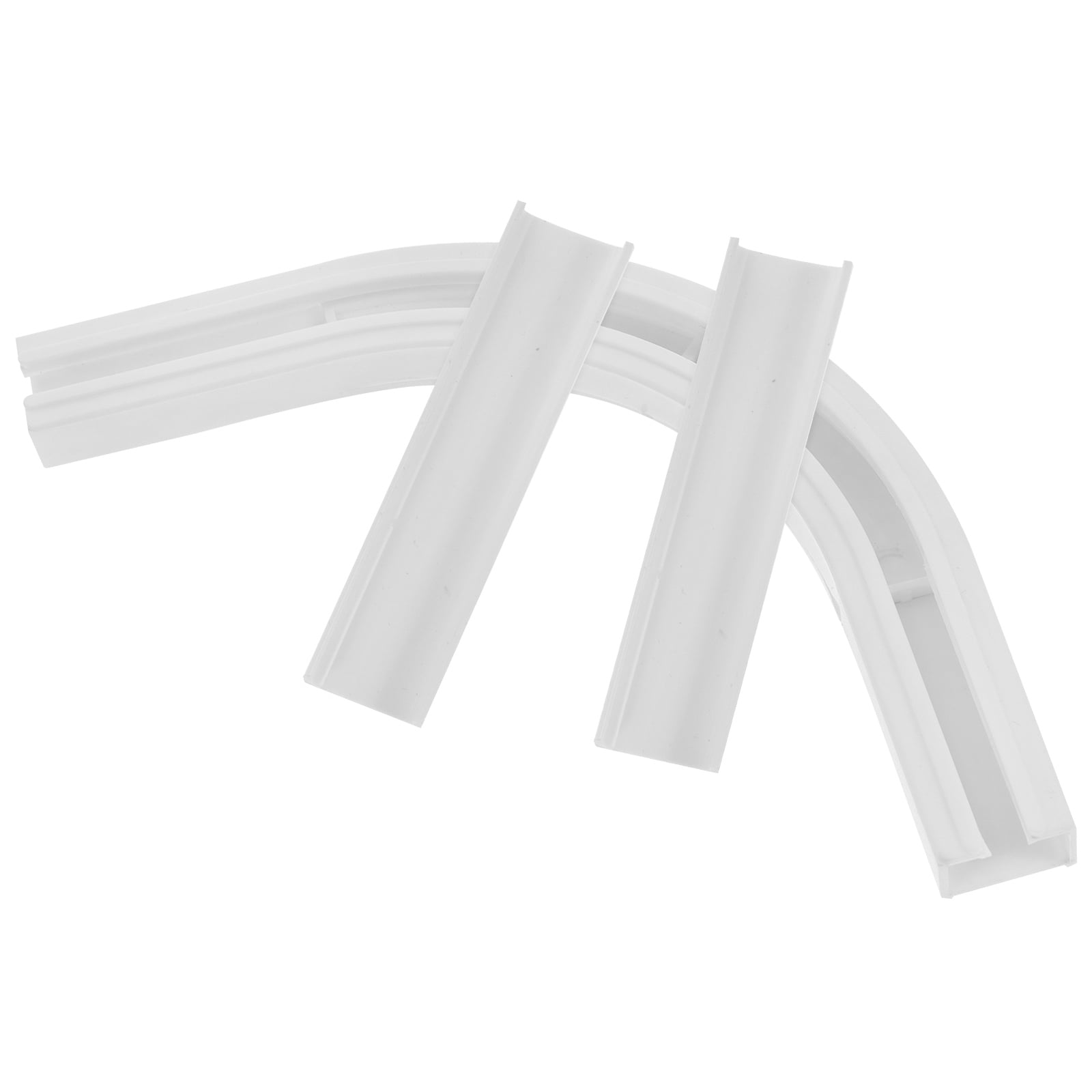 MLINS White Plastic Curtain Track Connector for Car 90 Degree Angle ...